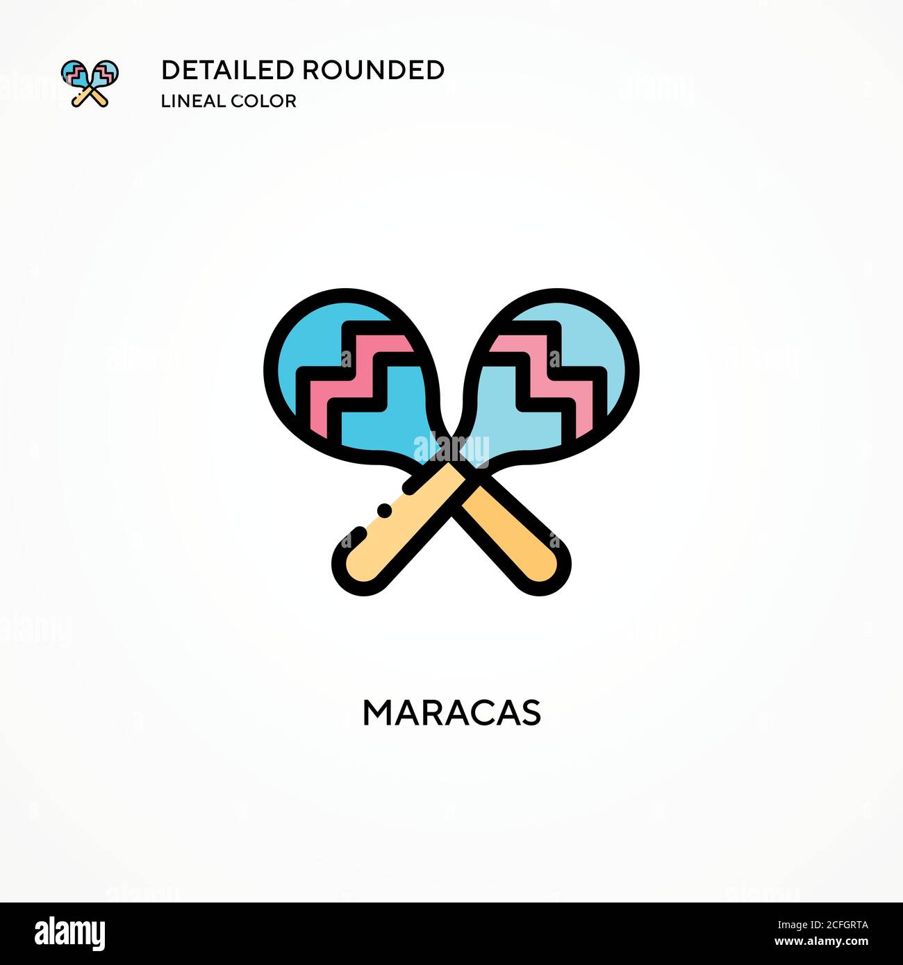 Maracas vector icon. Modern vector illustration concepts. Easy to edit ...