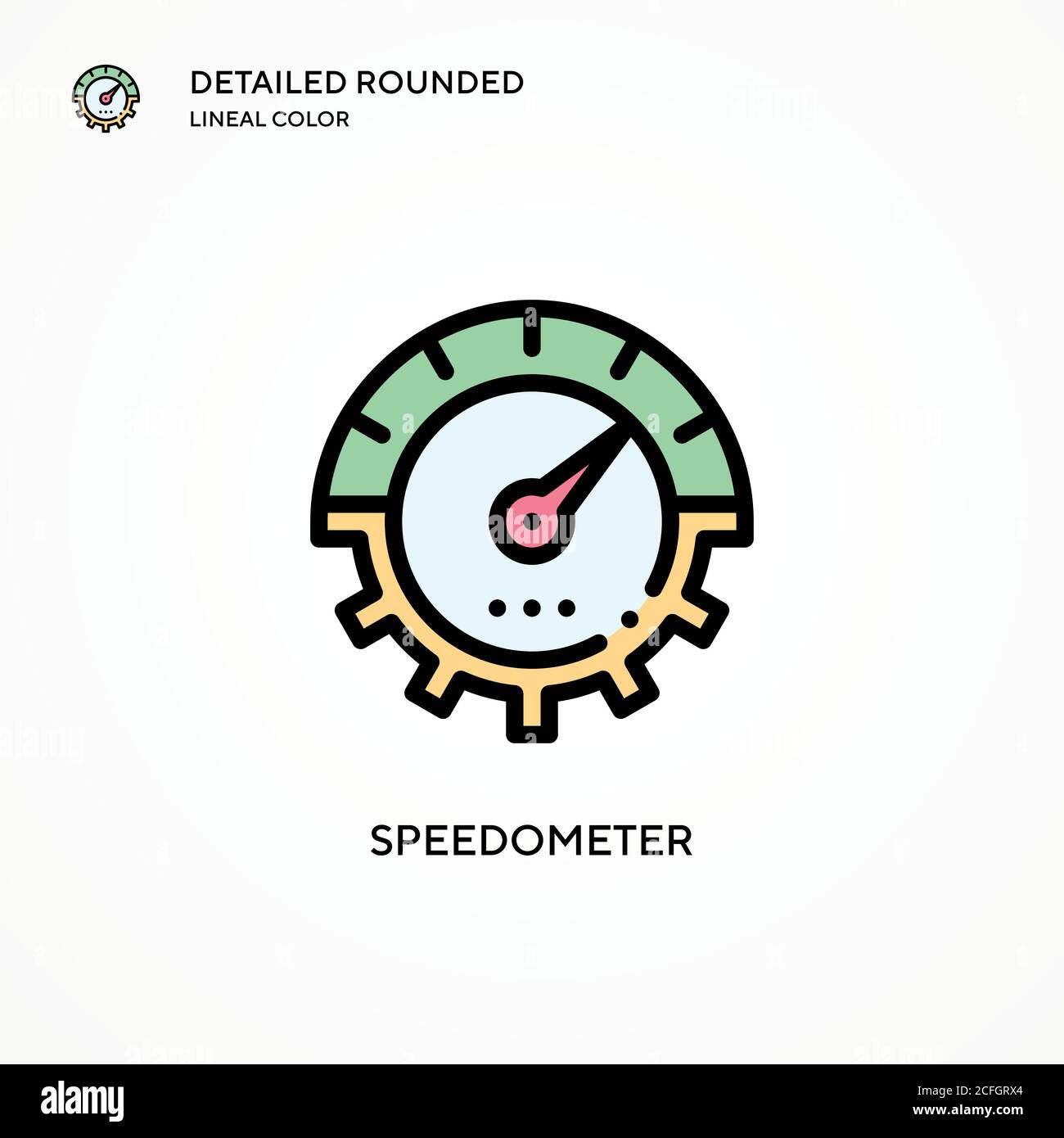 Speedometer vector icon. Modern vector illustration concepts. Easy to ...