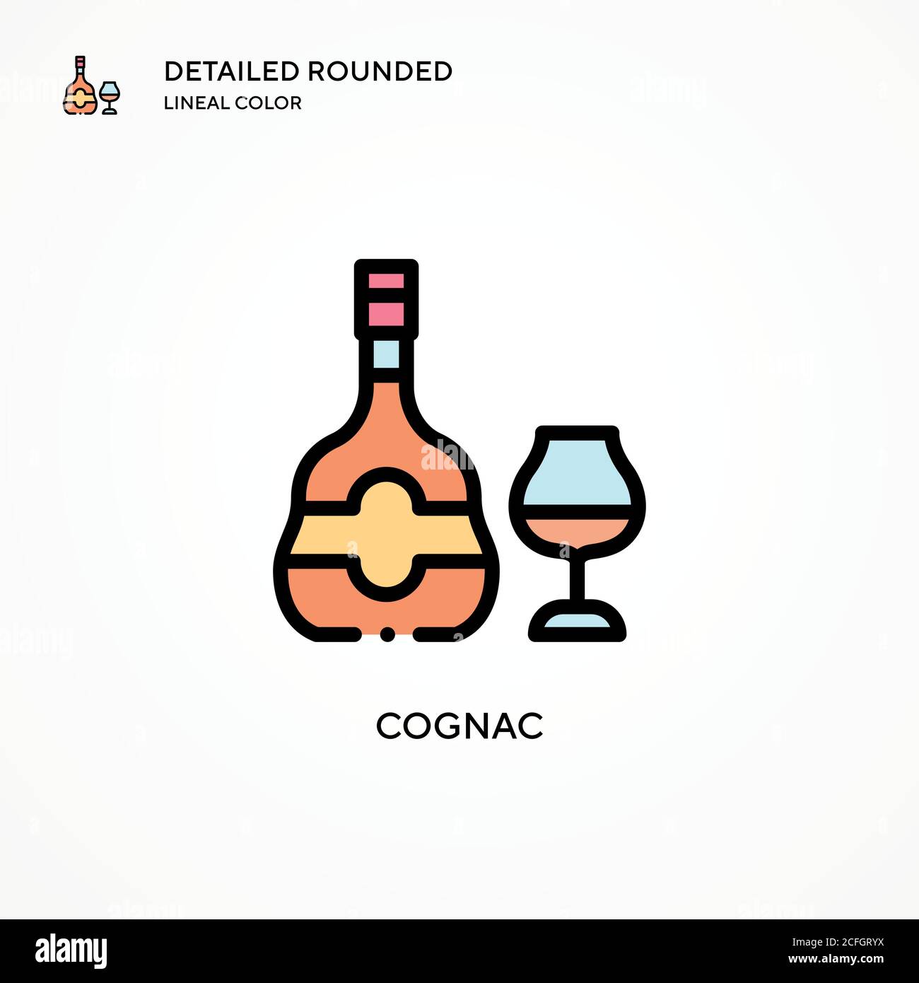 Cognac vector icon. Modern vector illustration concepts. Easy to edit ...