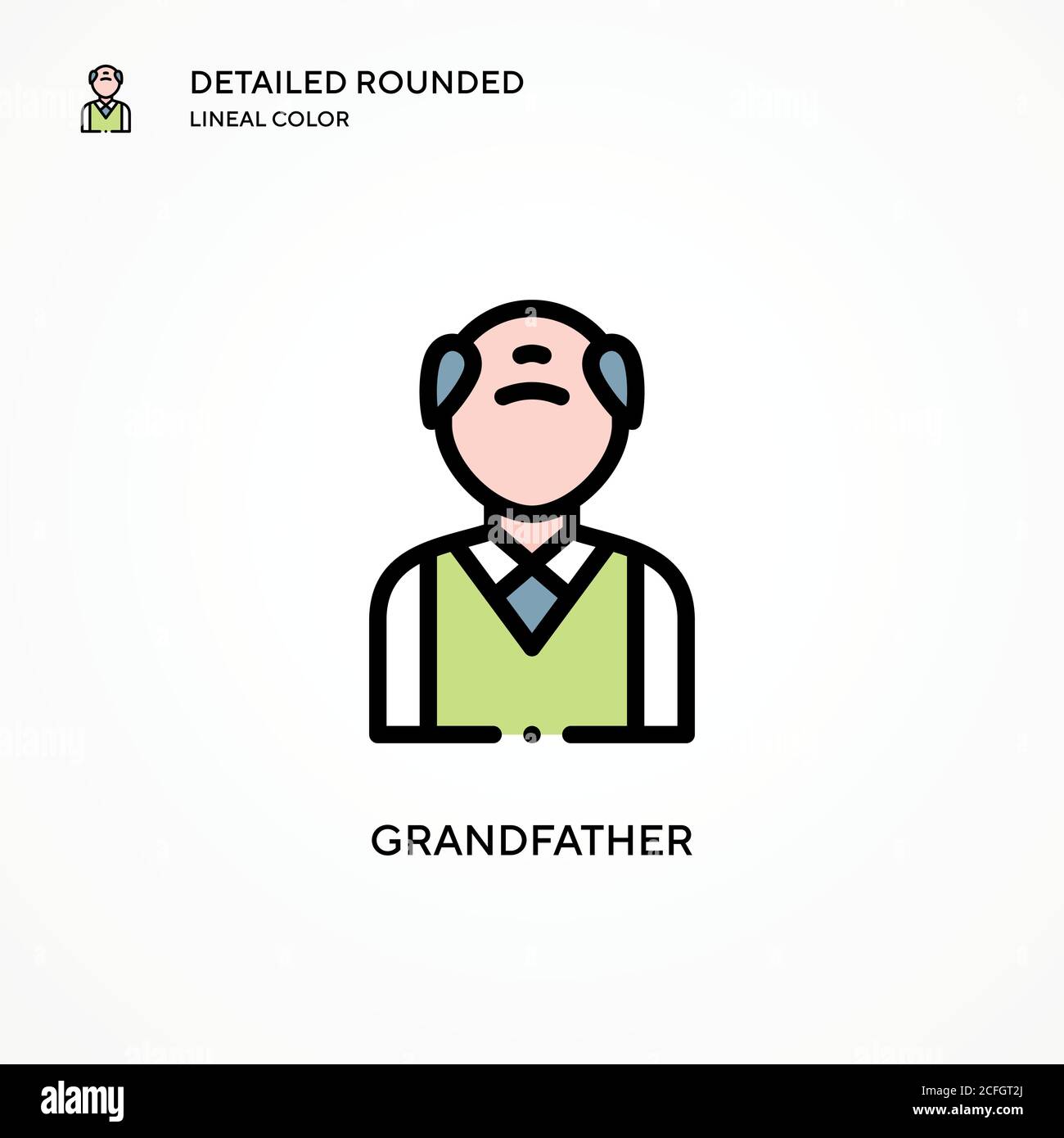 Grandfather vector icon. Modern vector illustration concepts. Easy to ...