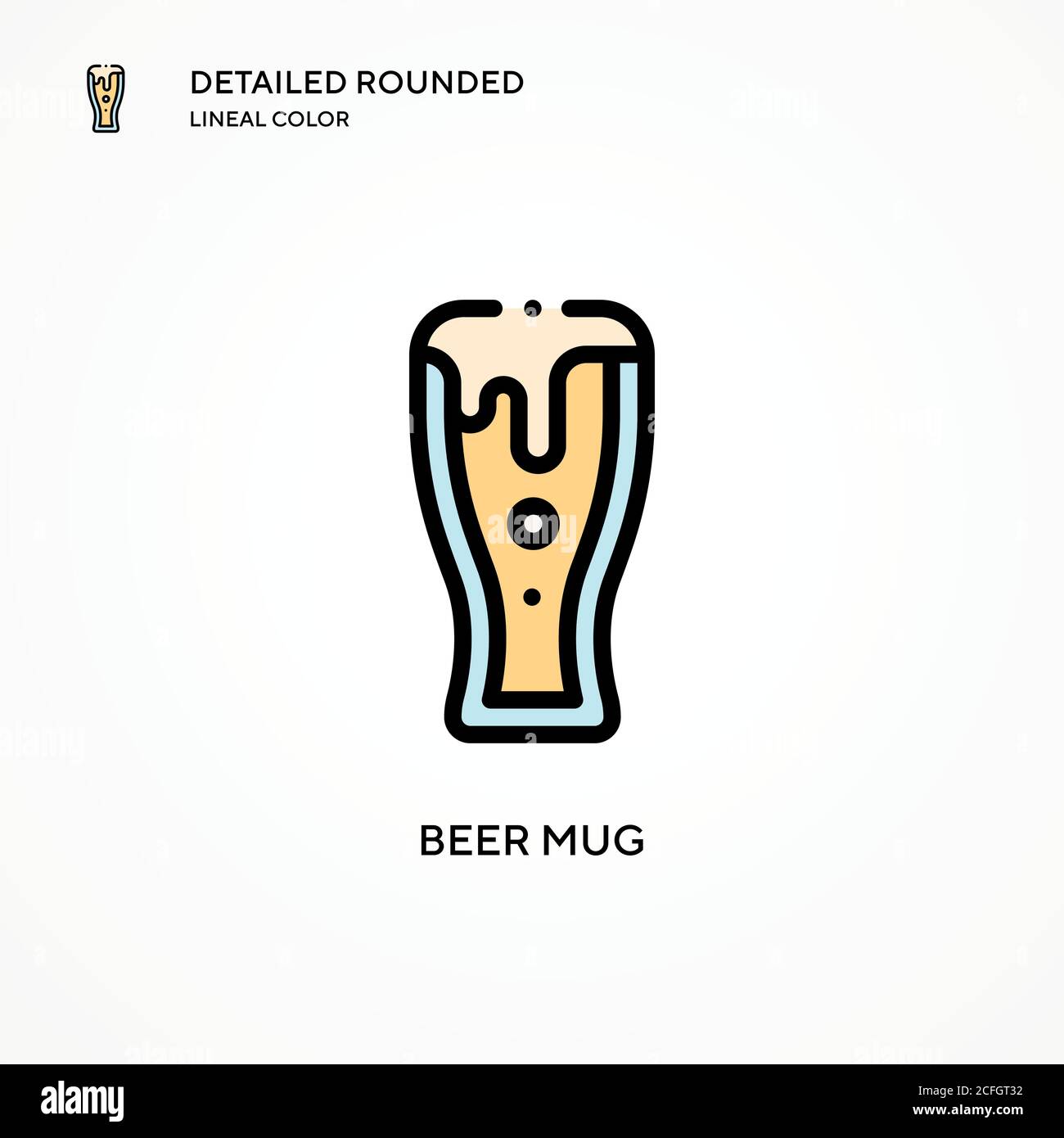 Beer mug vector icon. Modern vector illustration concepts. Easy to edit ...