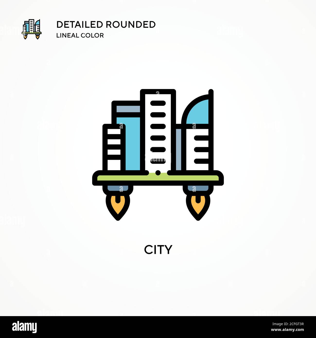 City vector icon. Modern vector illustration concepts. Easy to edit and ...
