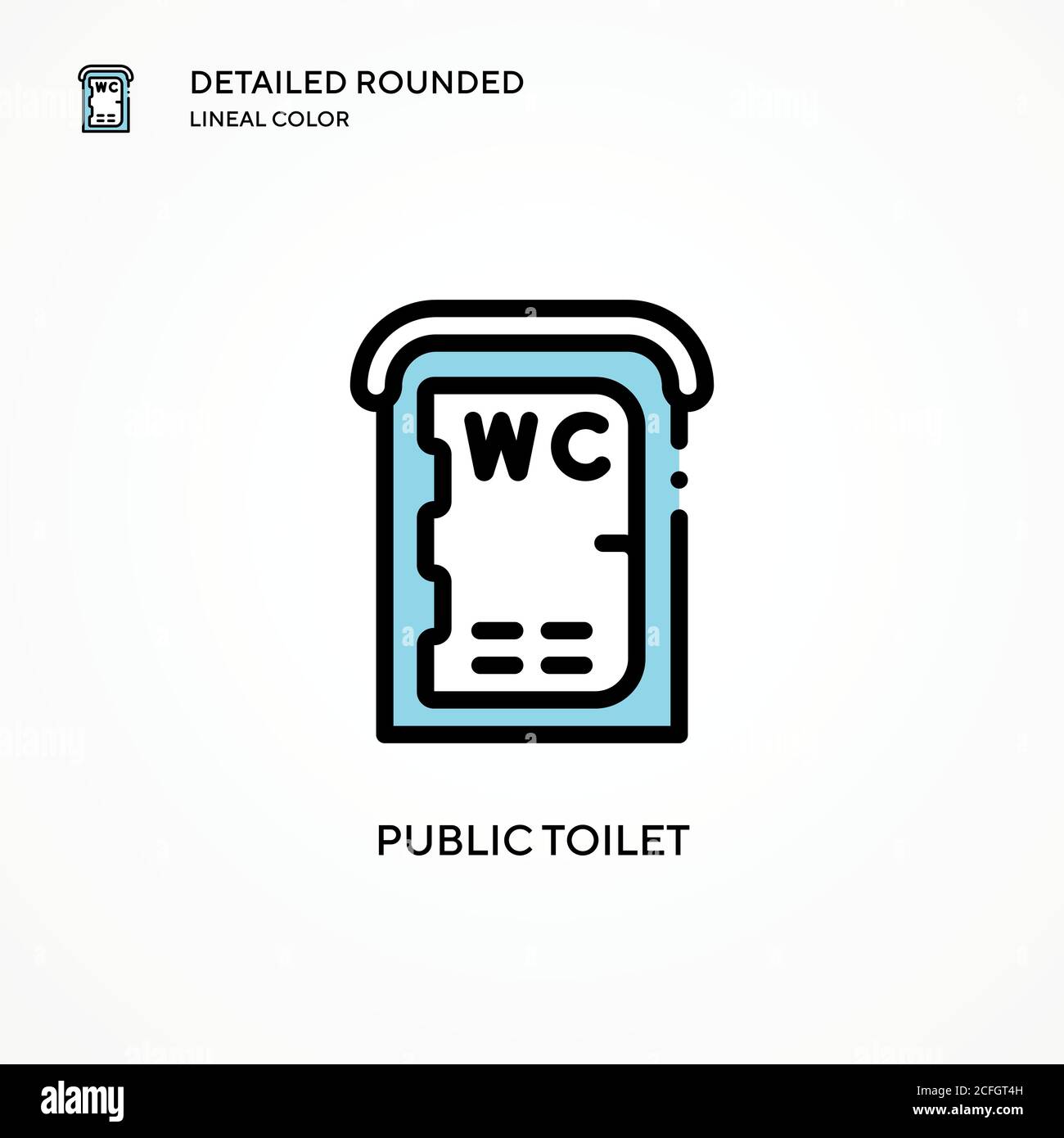 Public toilet vector icon. Modern vector illustration concepts. Easy to ...