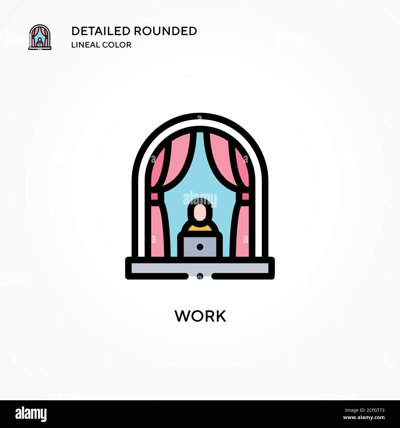 Work vector icon. Modern vector illustration concepts. Easy to edit and ...