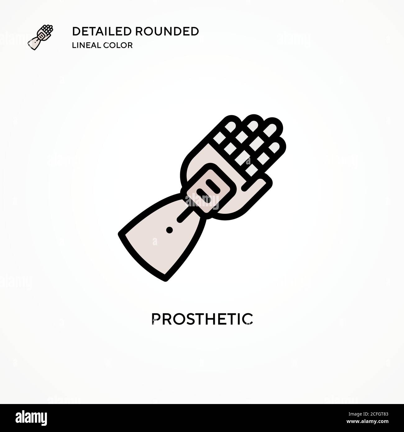 Prosthetic vector icon. Modern vector illustration concepts. Easy to ...