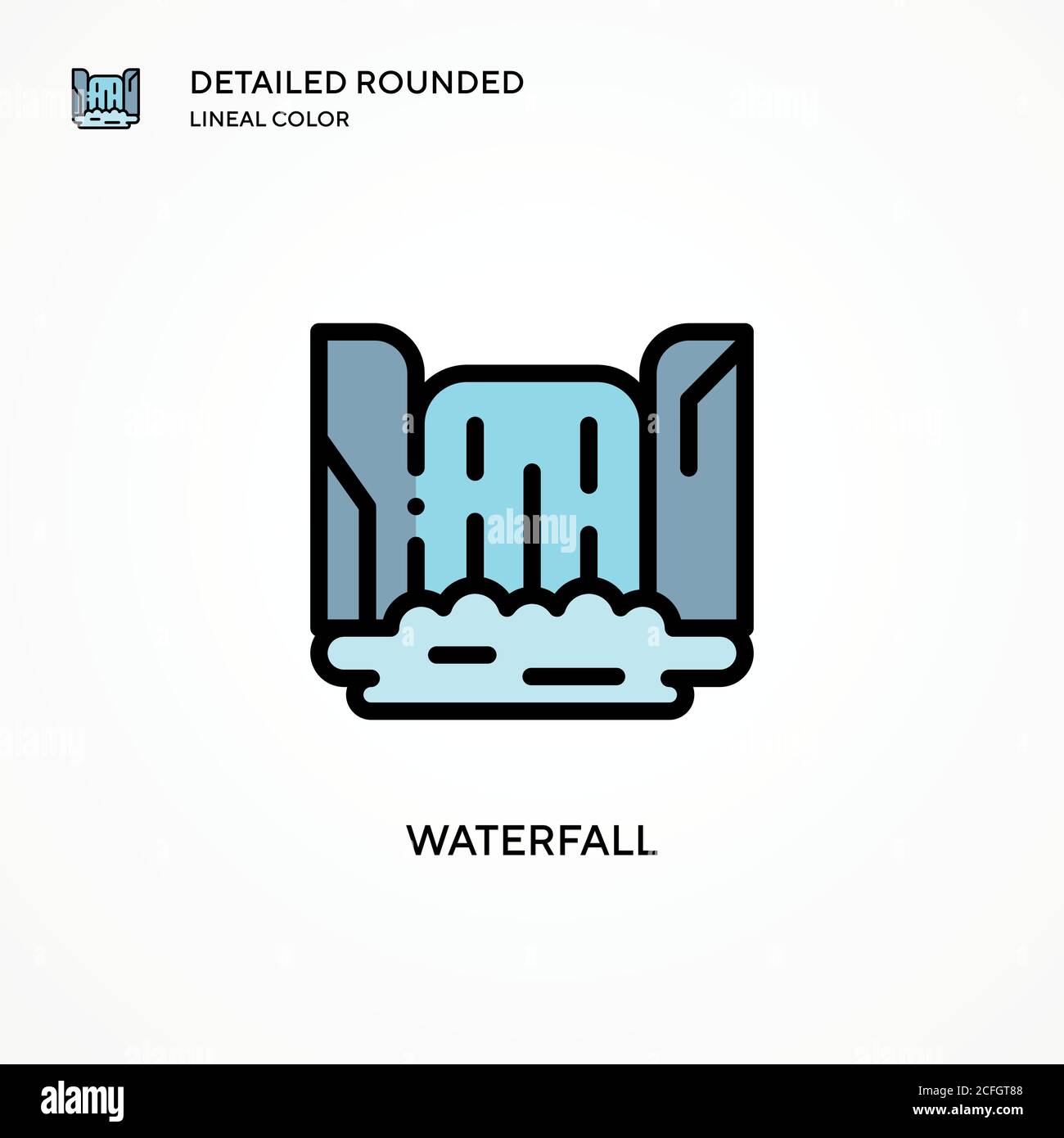 Waterfall vector icon. Modern vector illustration concepts. Easy to ...