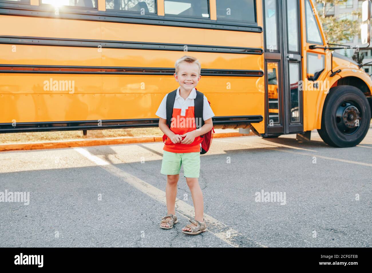 First student school bus hi-res stock photography and images - Alamy