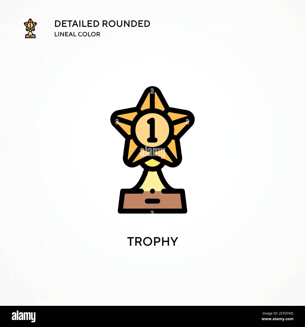 Trophy vector icon. Modern vector illustration concepts. Easy to edit ...