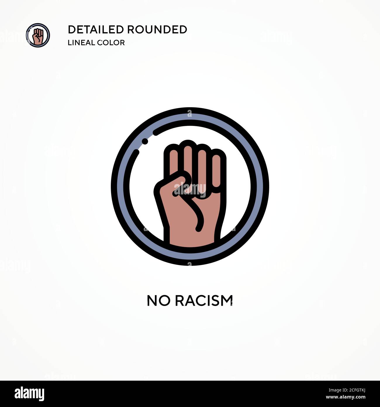 No racism vector icon. Modern vector illustration concepts. Easy to ...