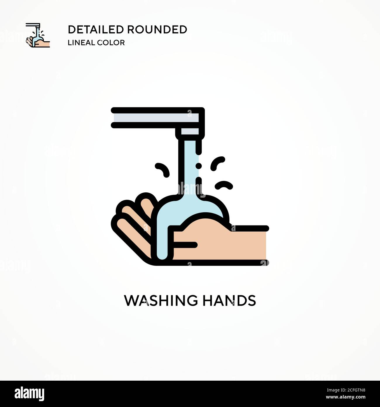 Washing hands vector icon. Modern vector illustration concepts. Easy to ...