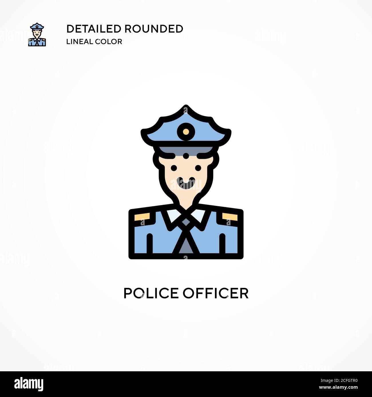 Police officer vector icon. Modern vector illustration concepts. Easy ...
