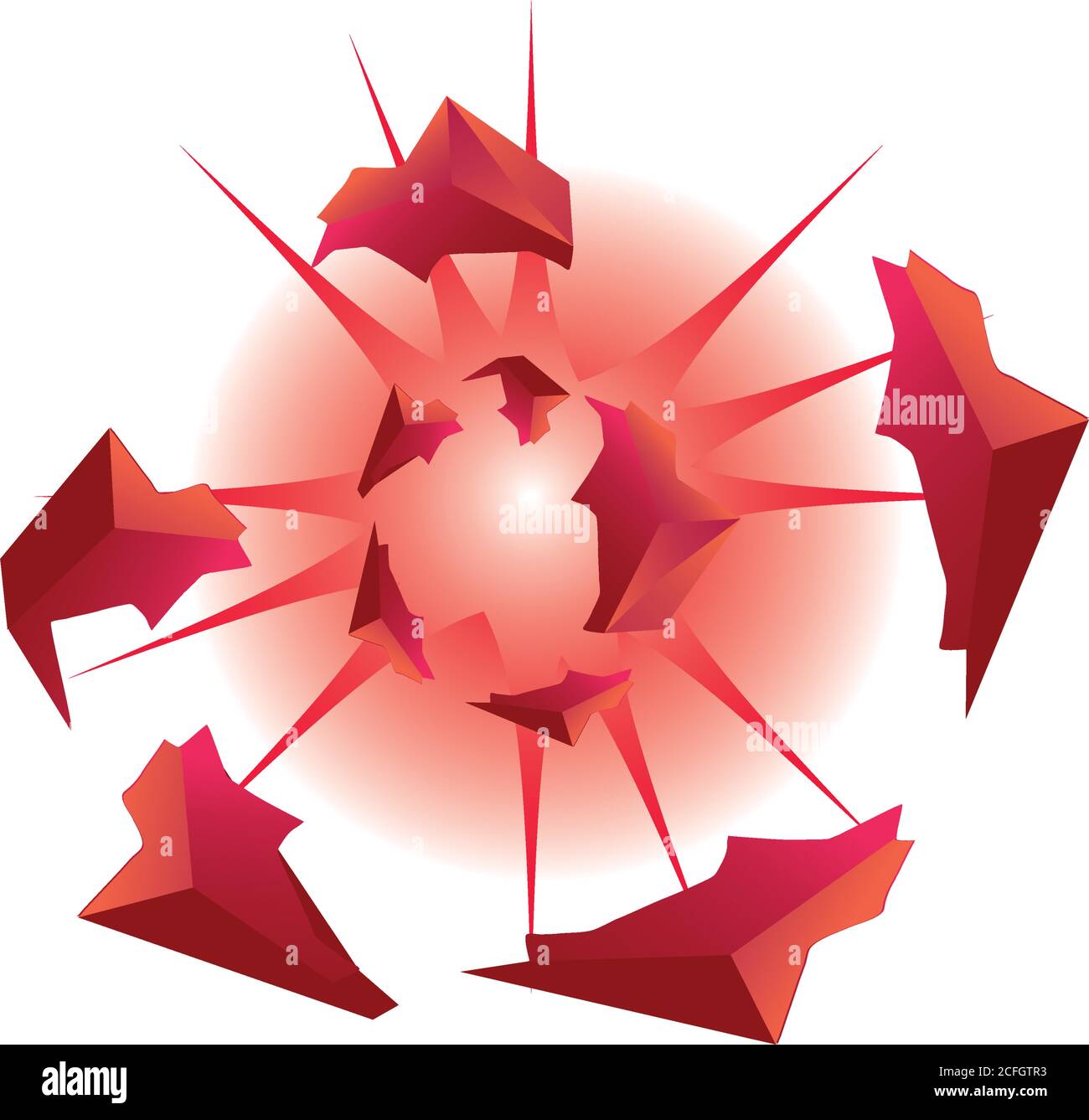 meteorite explosion on white background vector illustration design ...