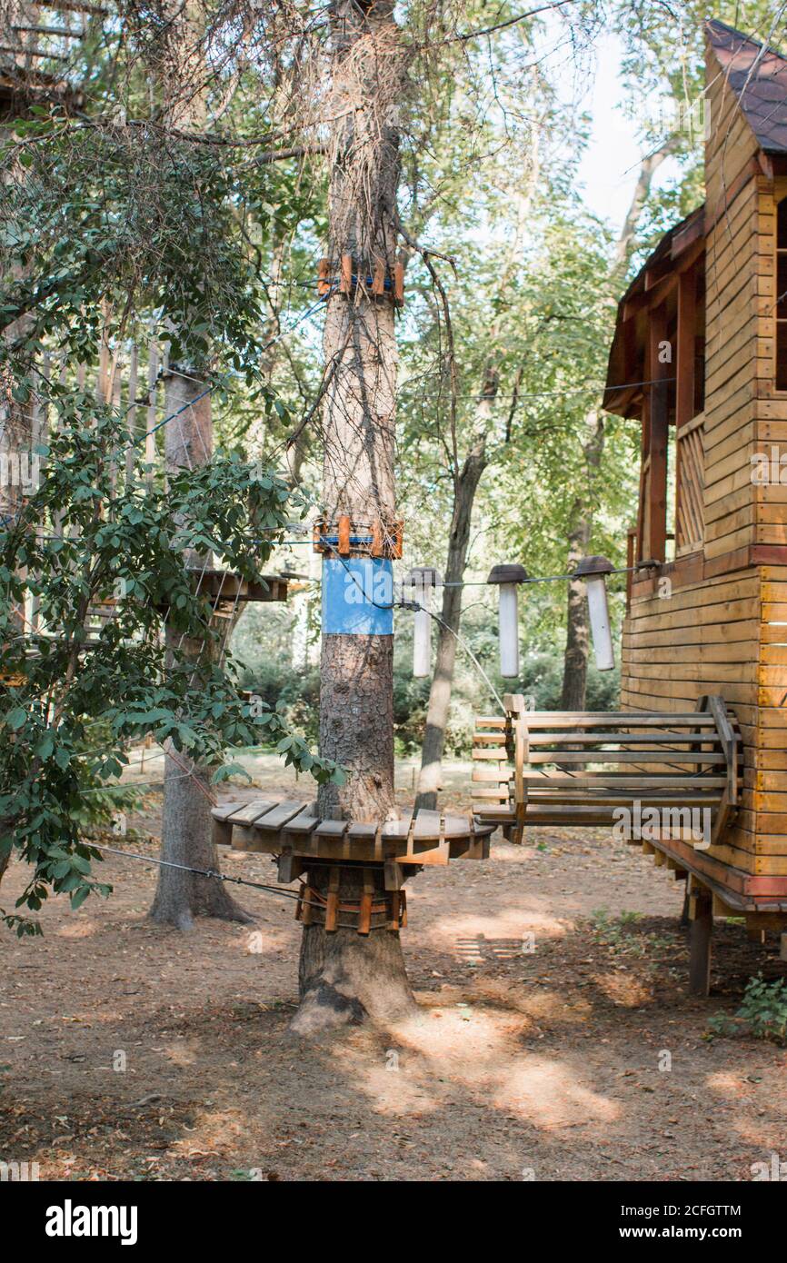 Tree canopy high ropes hi-res stock photography and images - Alamy