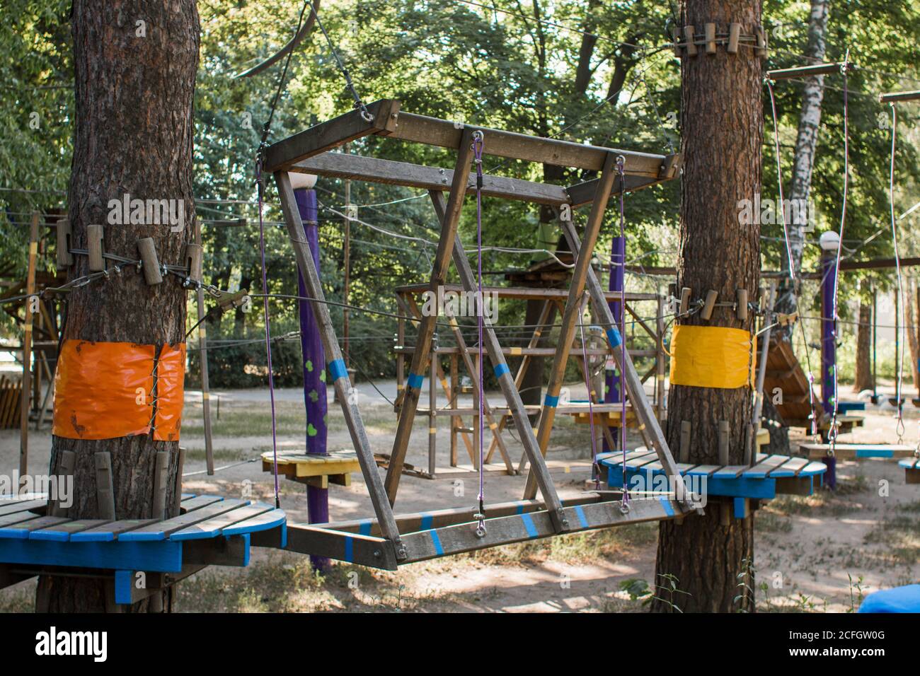 Tree canopy high ropes hi-res stock photography and images - Alamy