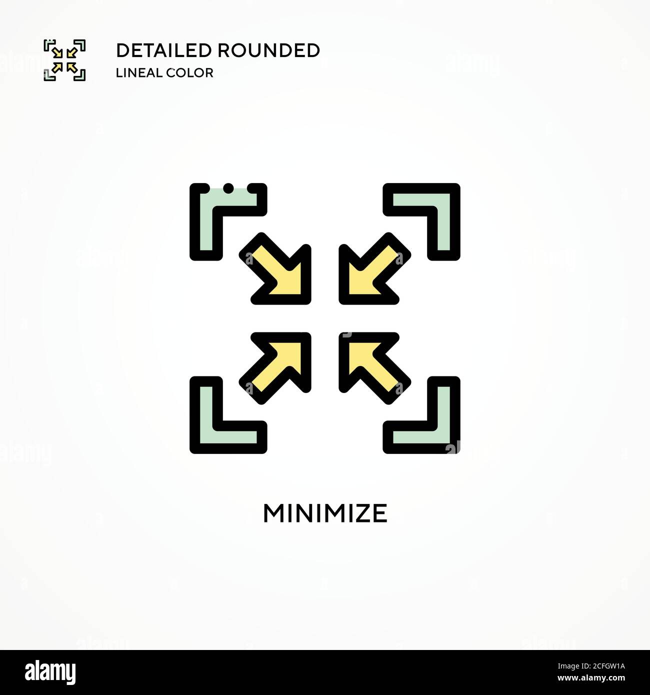 Minimize vector icon. Modern vector illustration concepts. Easy to edit ...