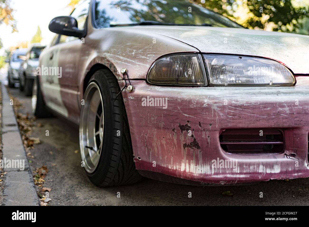 Old Retro Bus. Rough Metal Surface Texture. Vintage Car Bus Stock Photo ...