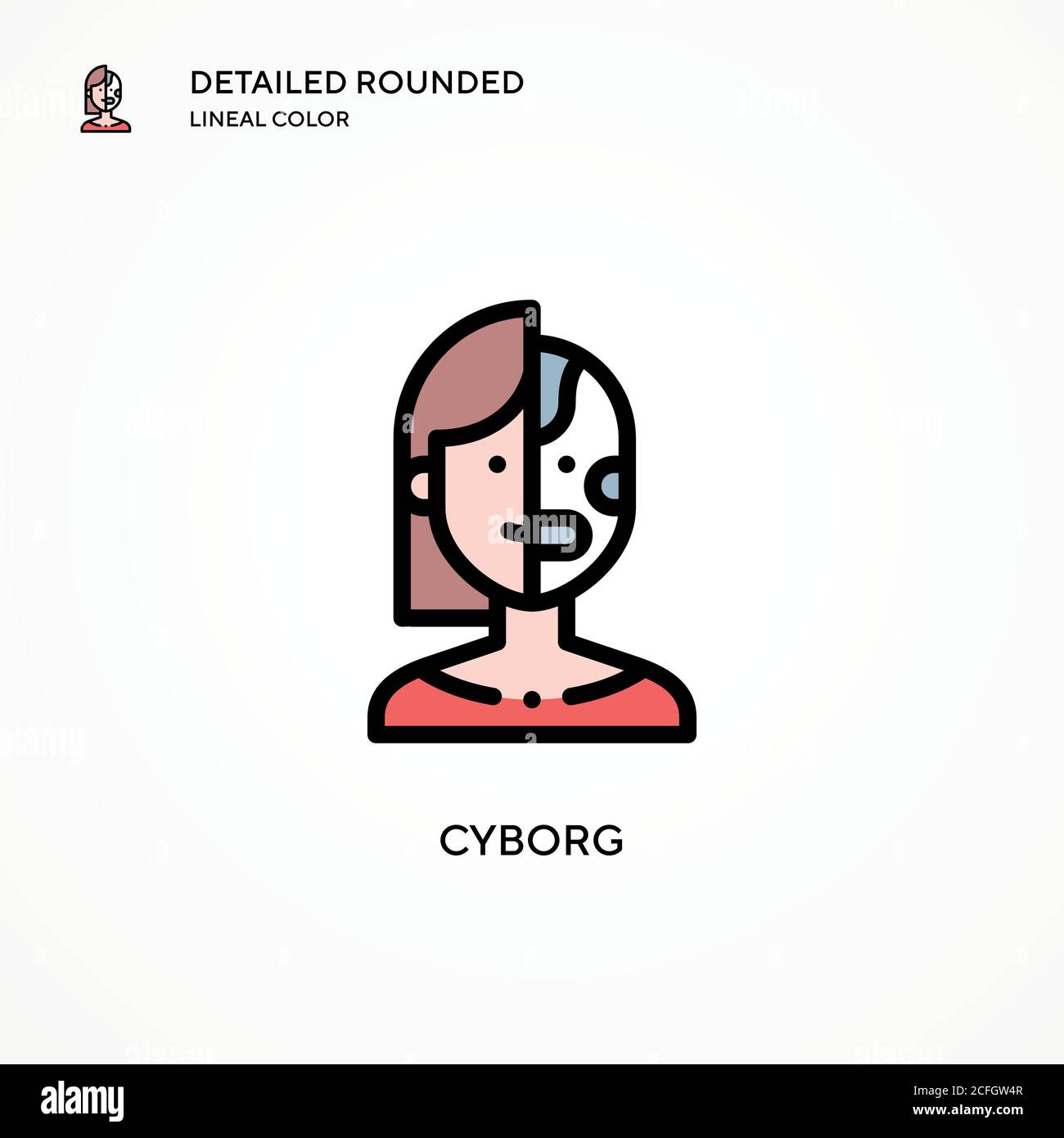 Cyborg vector icon. Modern vector illustration concepts. Easy to edit ...