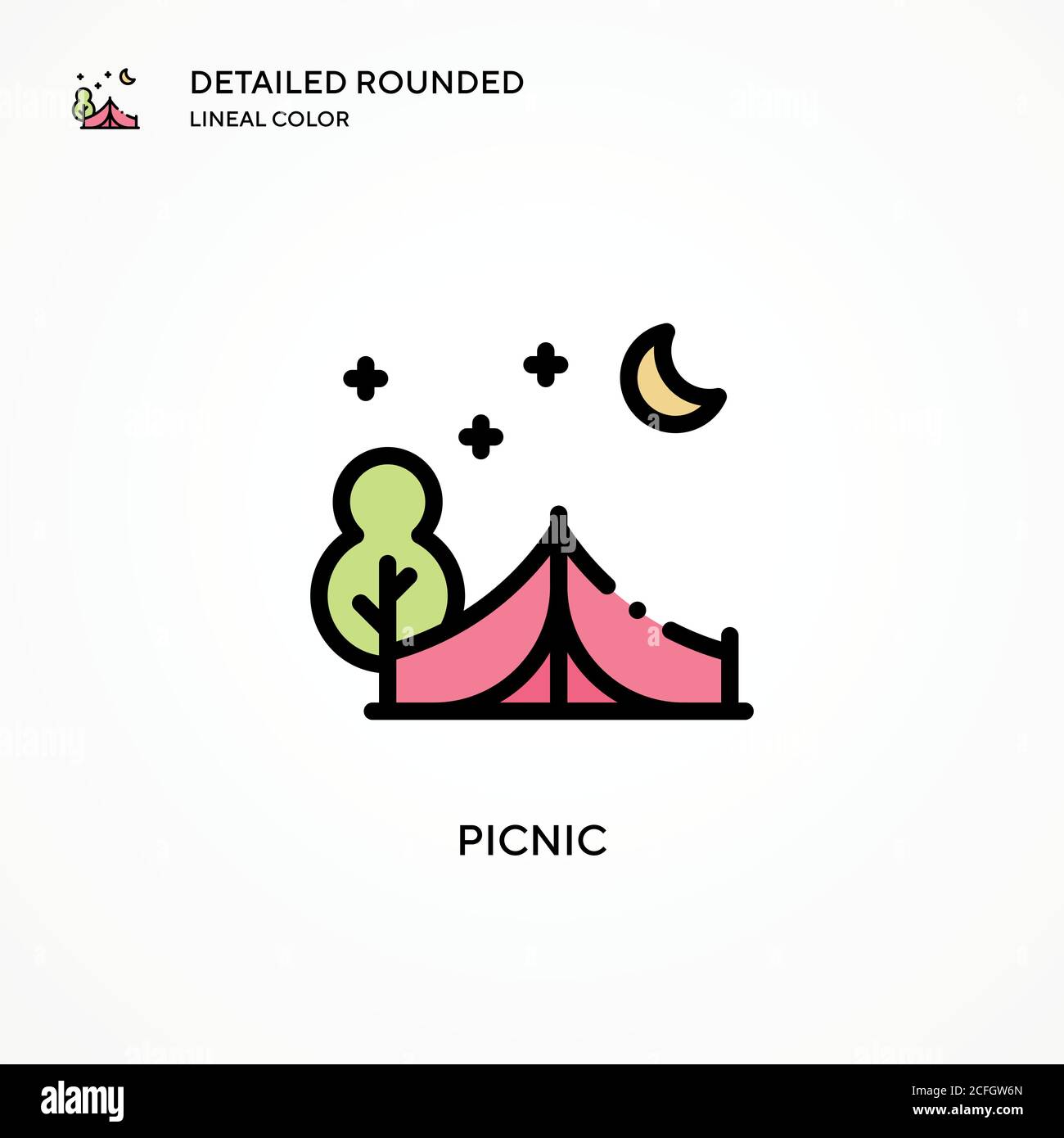 Picnic vector icon. Modern vector illustration concepts. Easy to edit ...
