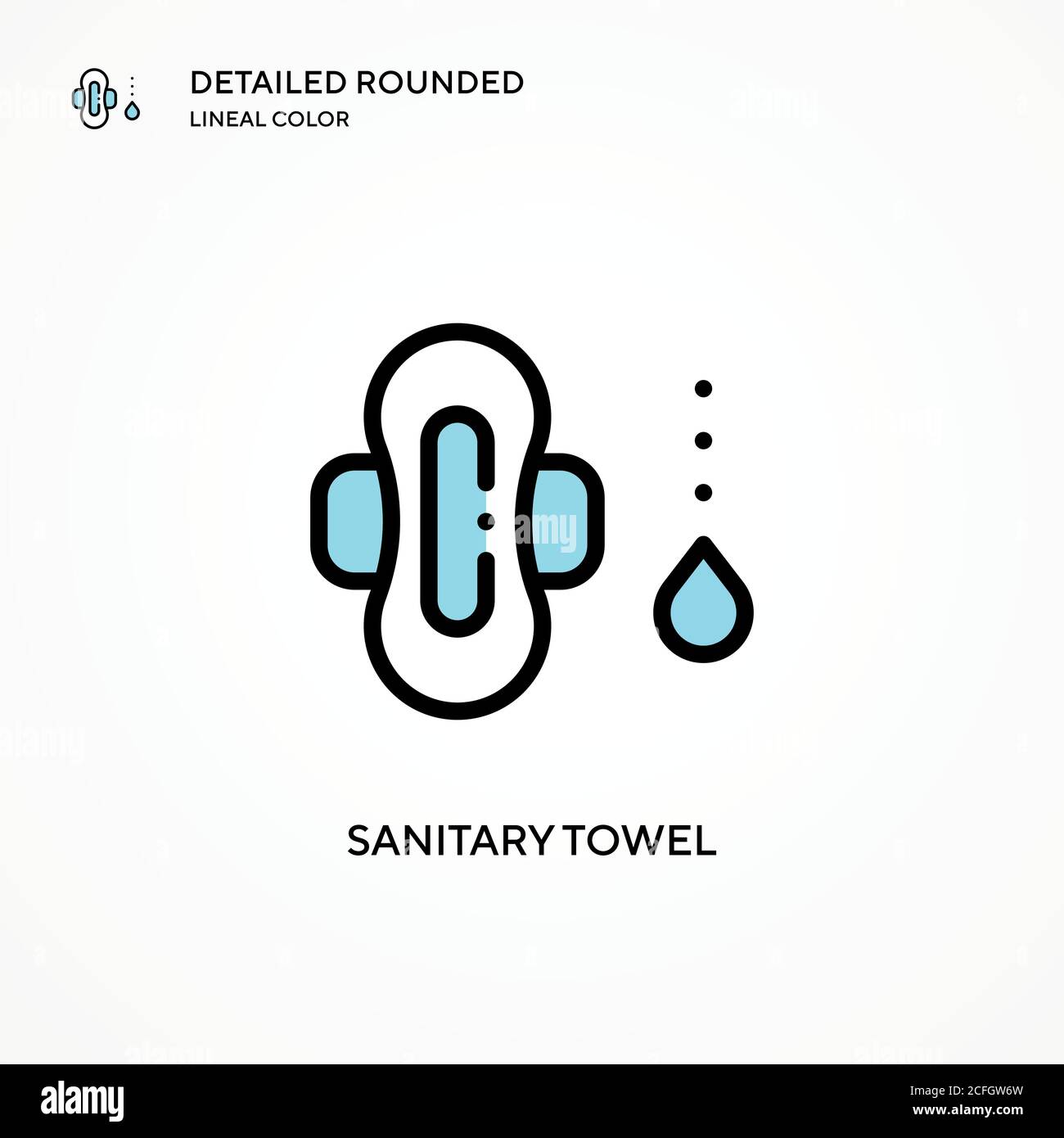 Sanitary towel vector icon. Modern vector illustration concepts. Easy ...