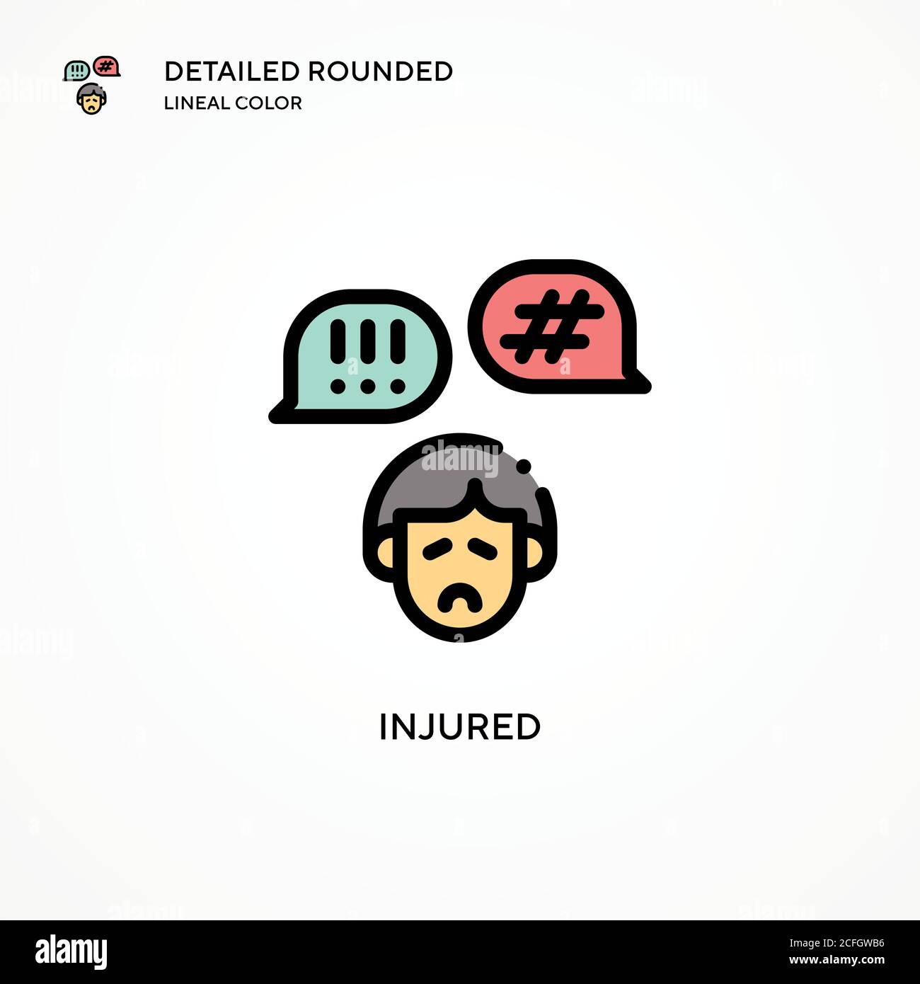 Injured vector icon. Modern vector illustration concepts. Easy to edit ...