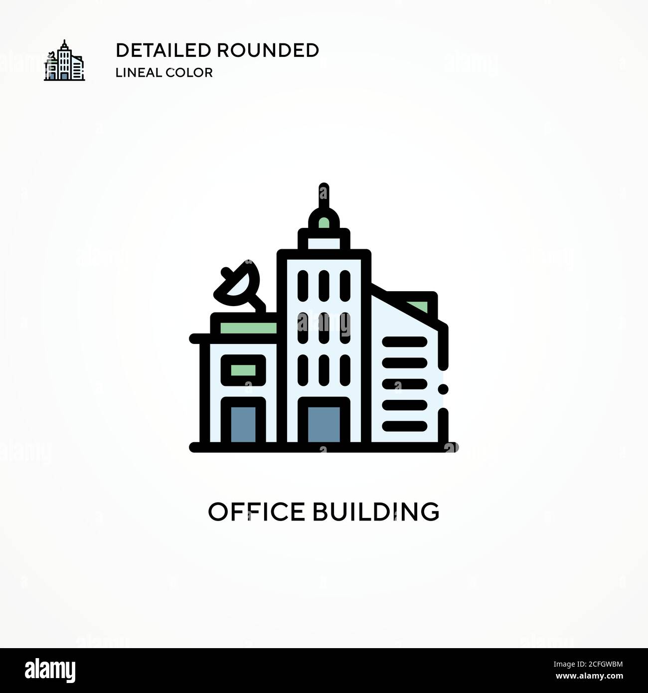 Office building vector icon. Modern vector illustration concepts. Easy ...