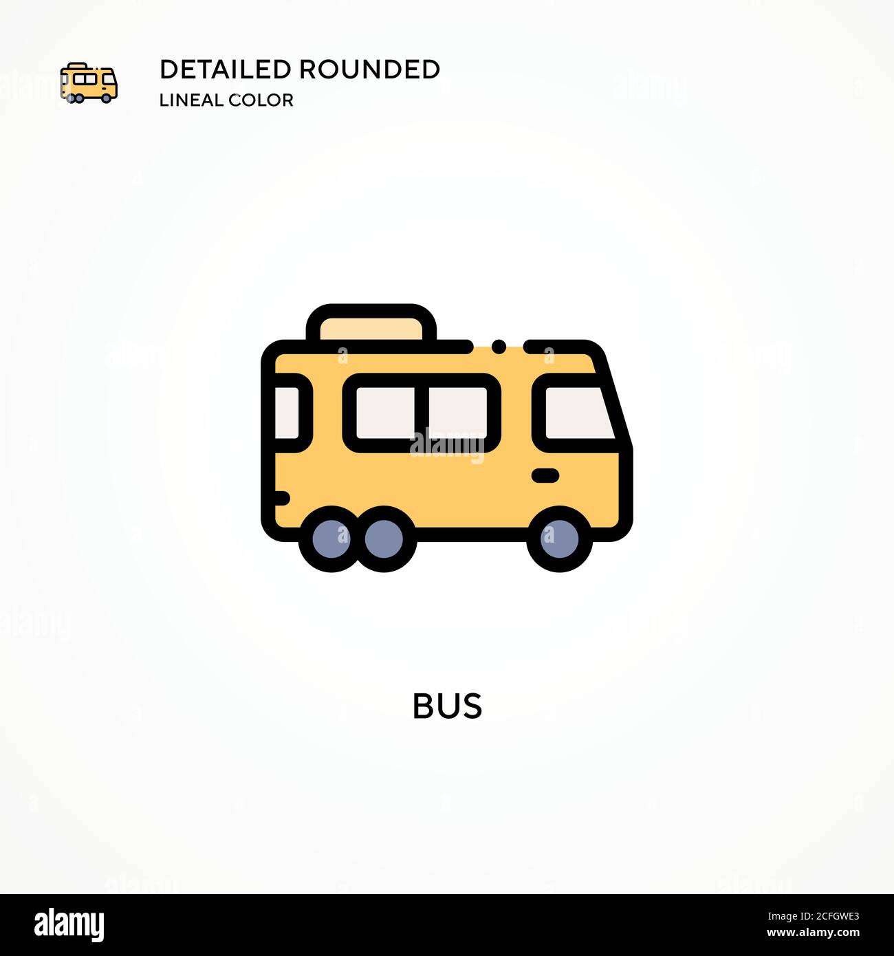Bus vector icon. Modern vector illustration concepts. Easy to edit and ...