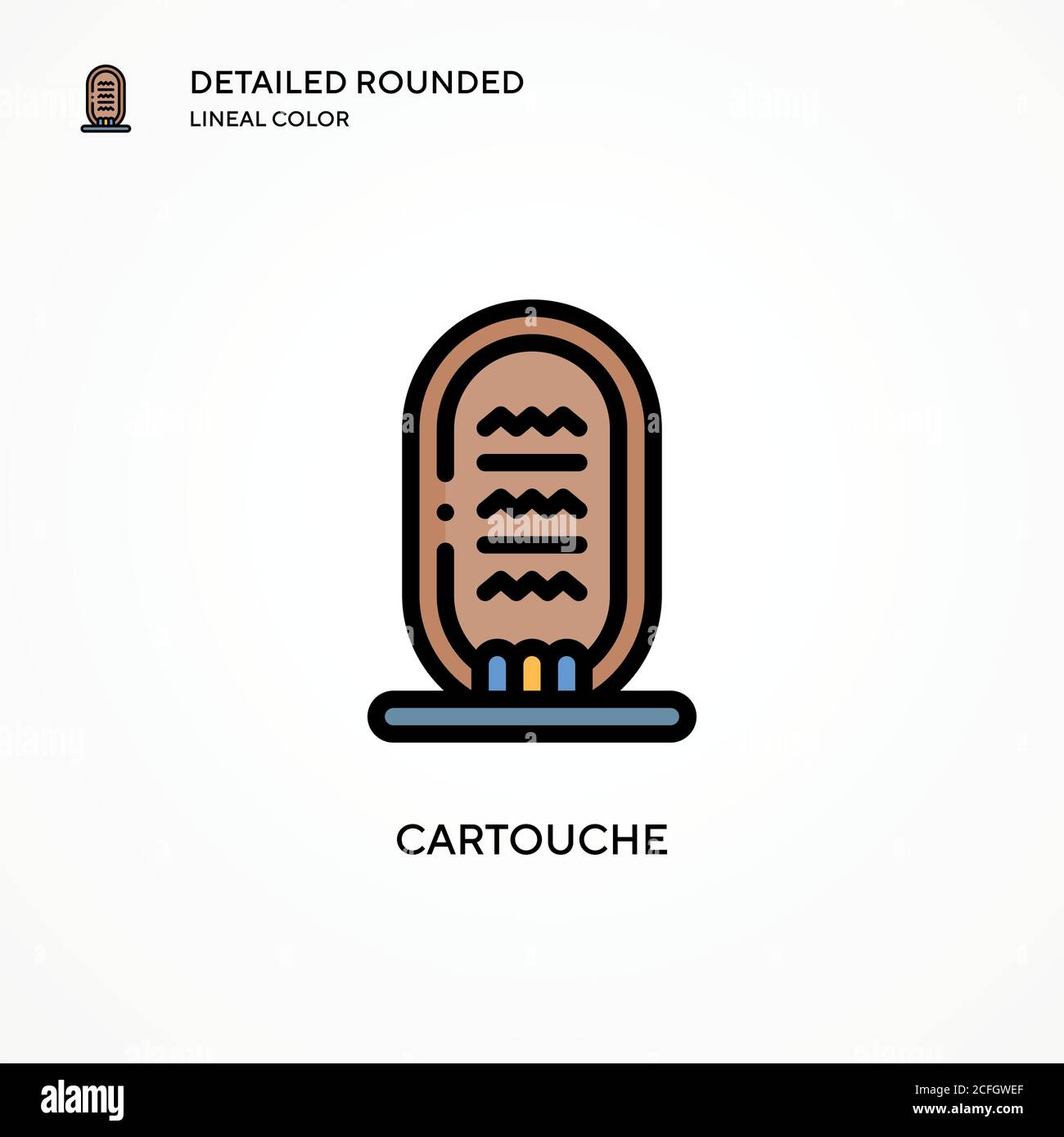 Cartouche vector icon. Modern vector illustration concepts. Easy to ...
