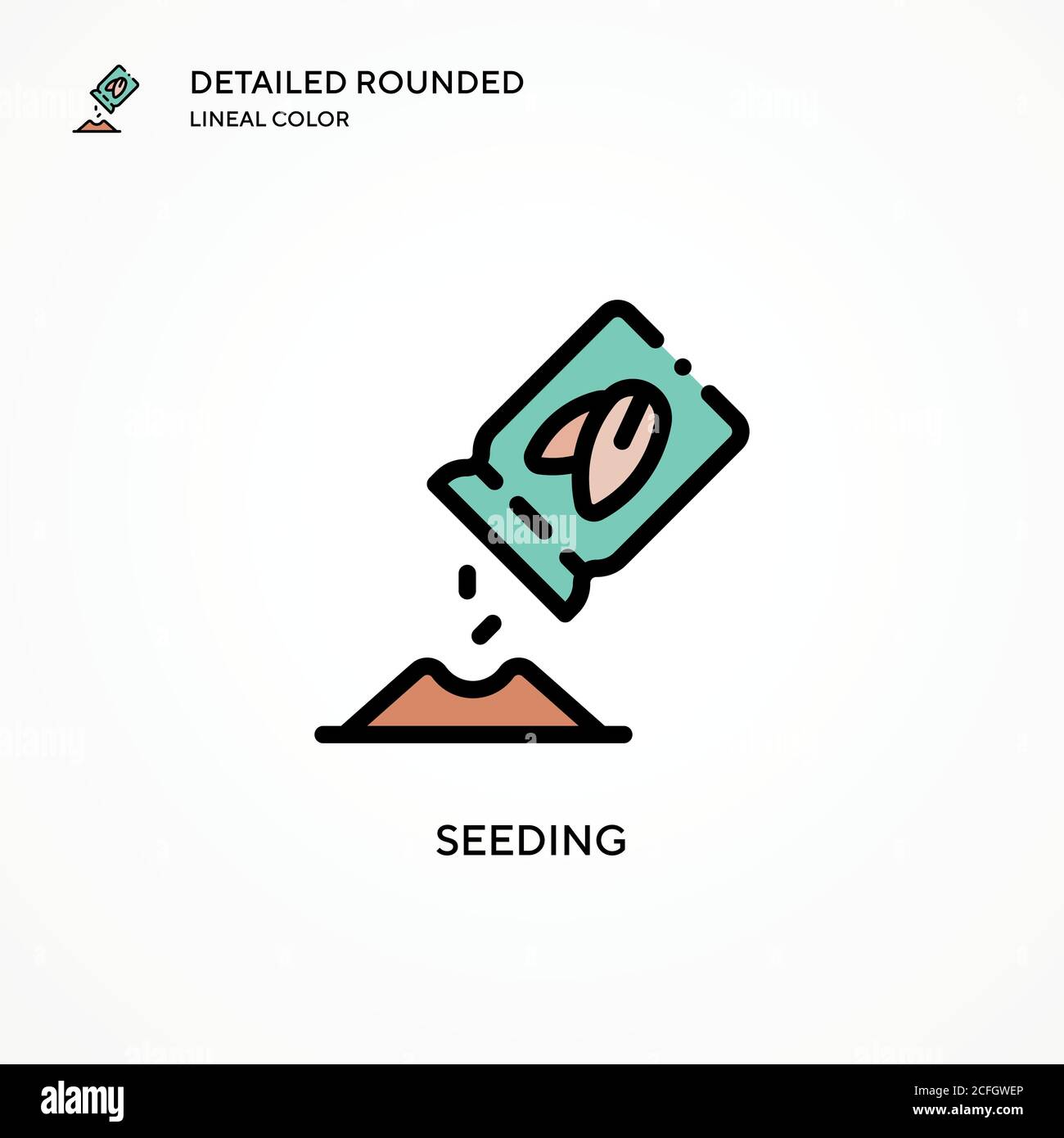 Seeding vector icon. Modern vector illustration concepts. Easy to edit and customize Stock ...