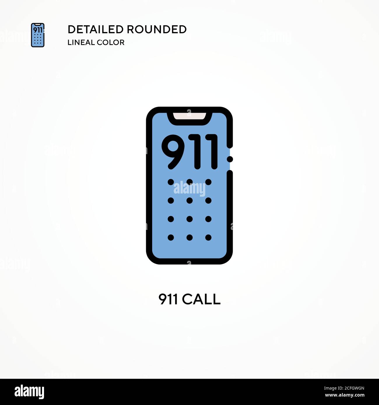 911 call vector icon. Modern vector illustration concepts. Easy to edit ...