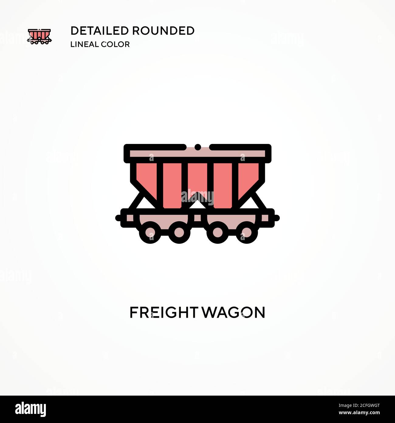 Freight wagon vector icon. Modern vector illustration concepts. Easy to ...