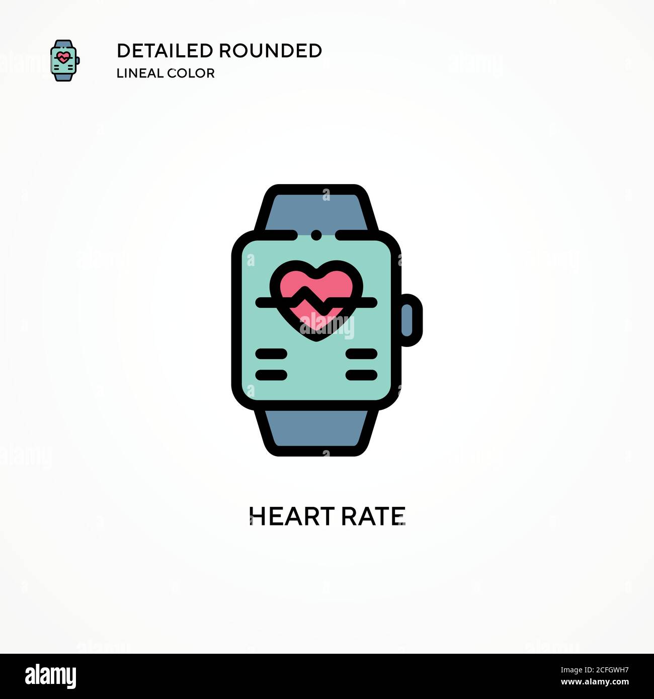 Heart rate vector icon. Modern vector illustration concepts. Easy to ...