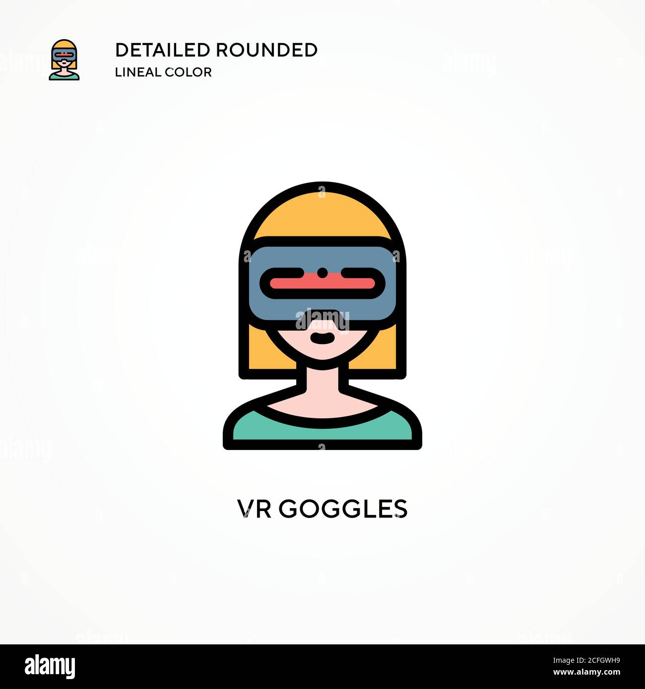 Vr goggles vector icon. Modern vector illustration concepts. Easy to ...