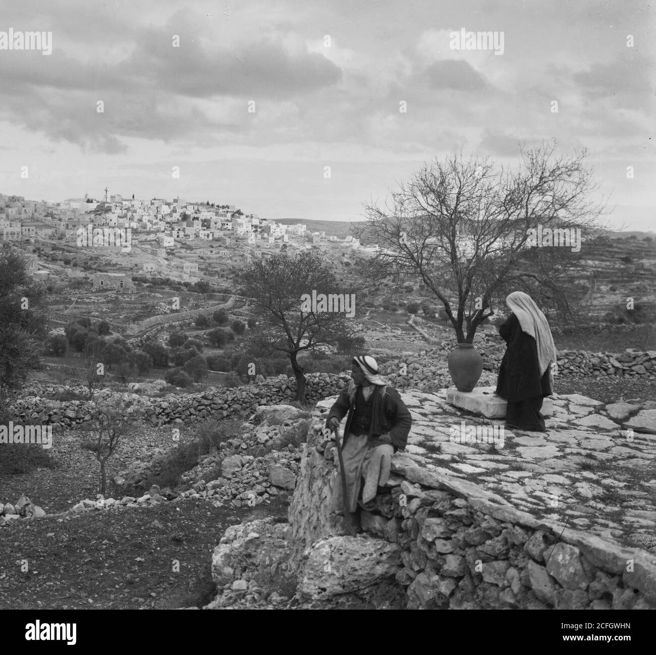 "Original Caption: Bethlehem and surroundings. Bethlehem from S.W. A ...