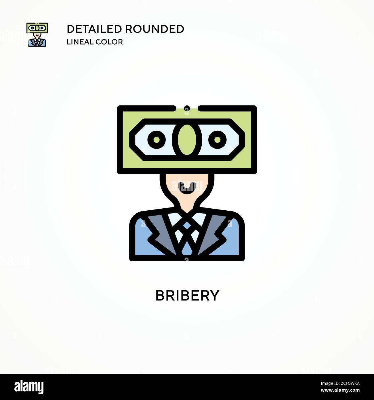 Bribery vector icon. Modern vector illustration concepts. Easy to edit ...