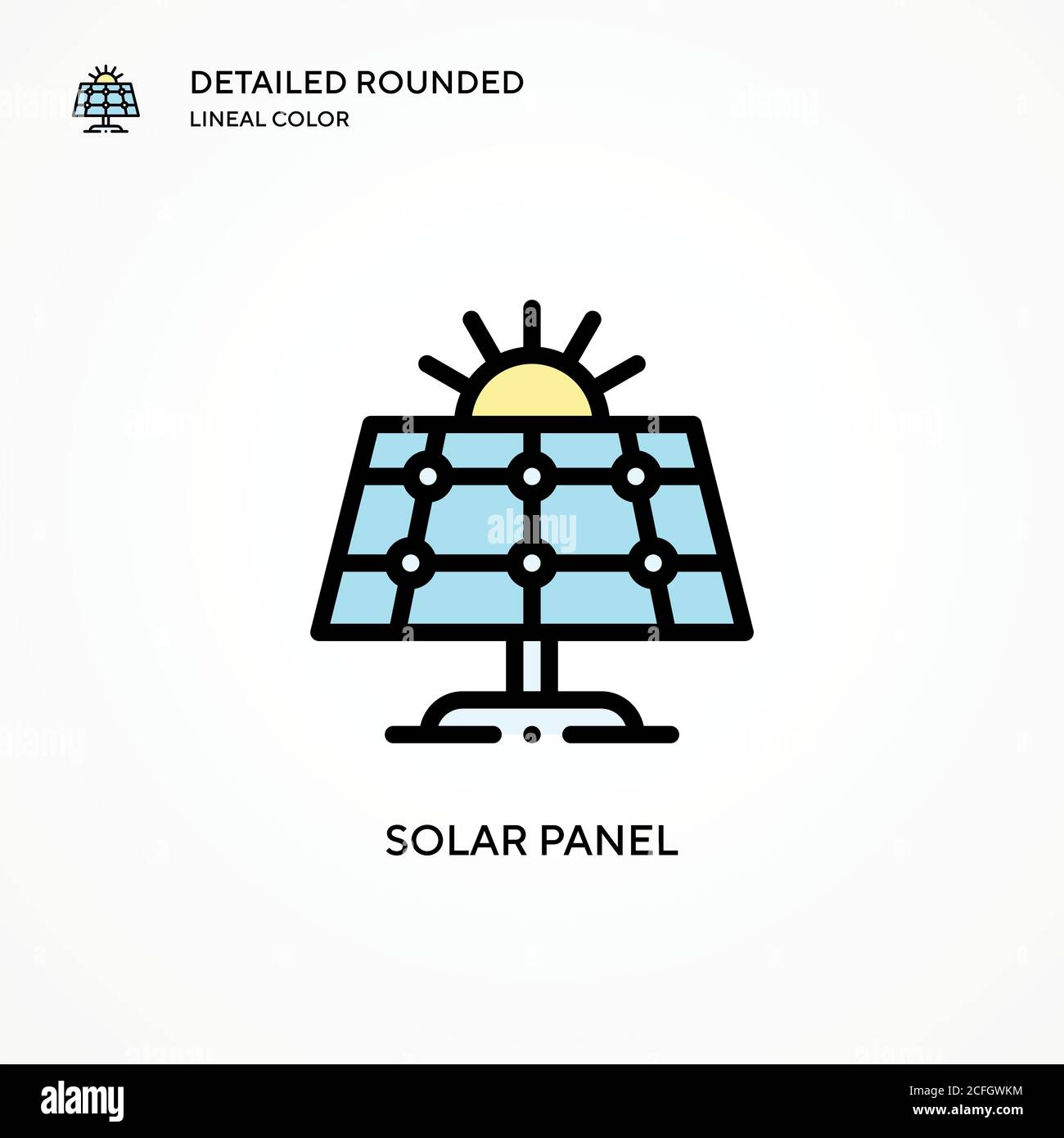 Solar panel vector icon. Modern vector illustration concepts. Easy to ...
