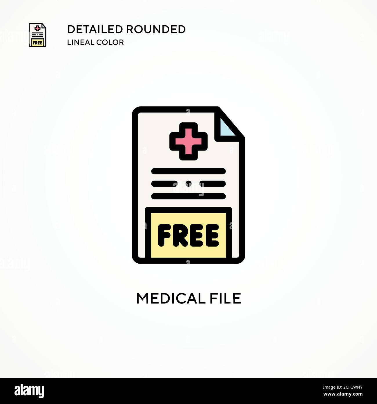 Medical file vector icon. Modern vector illustration concepts. Easy to ...