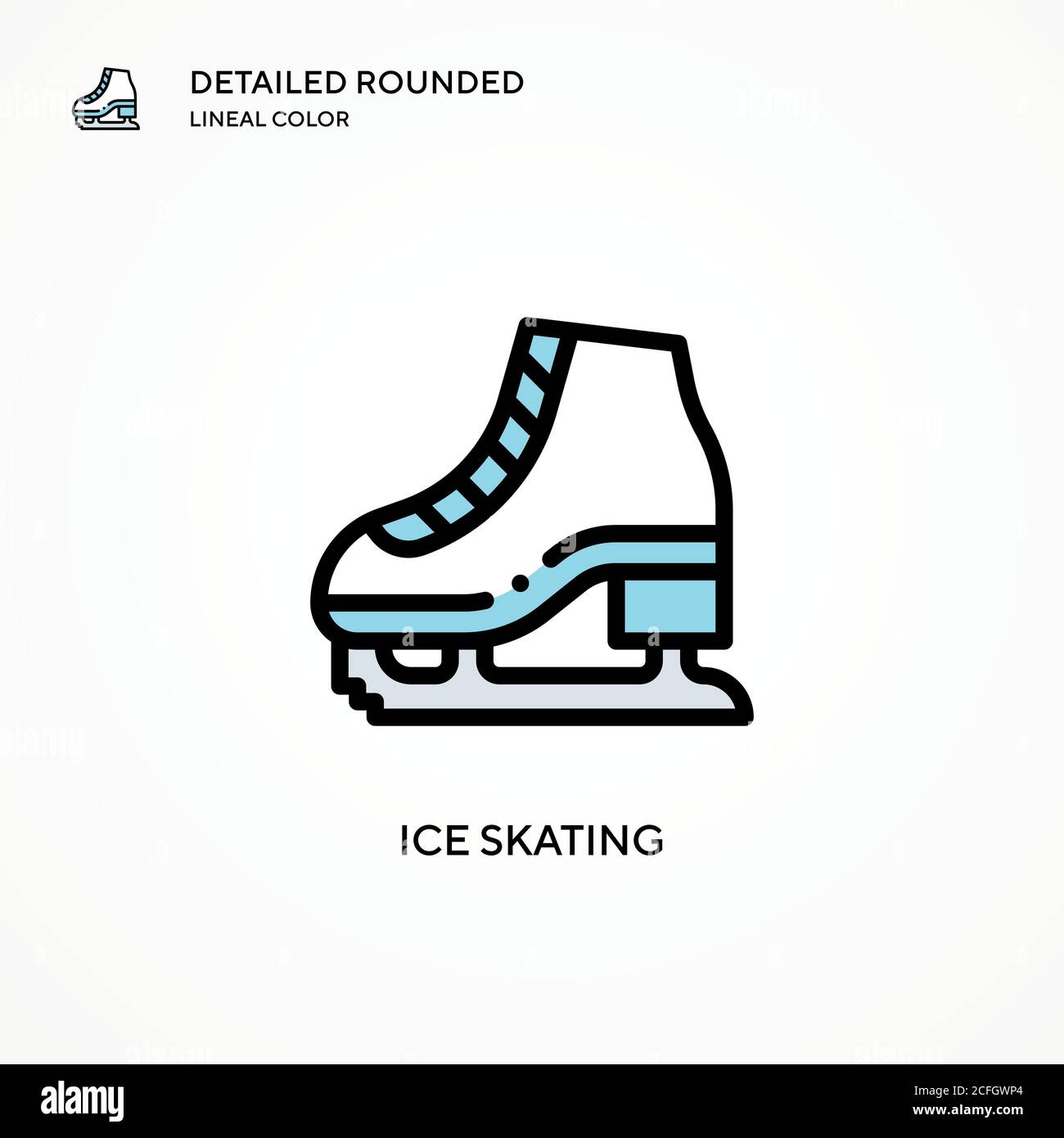 Ice skating vector icon. Modern vector illustration concepts. Easy to ...