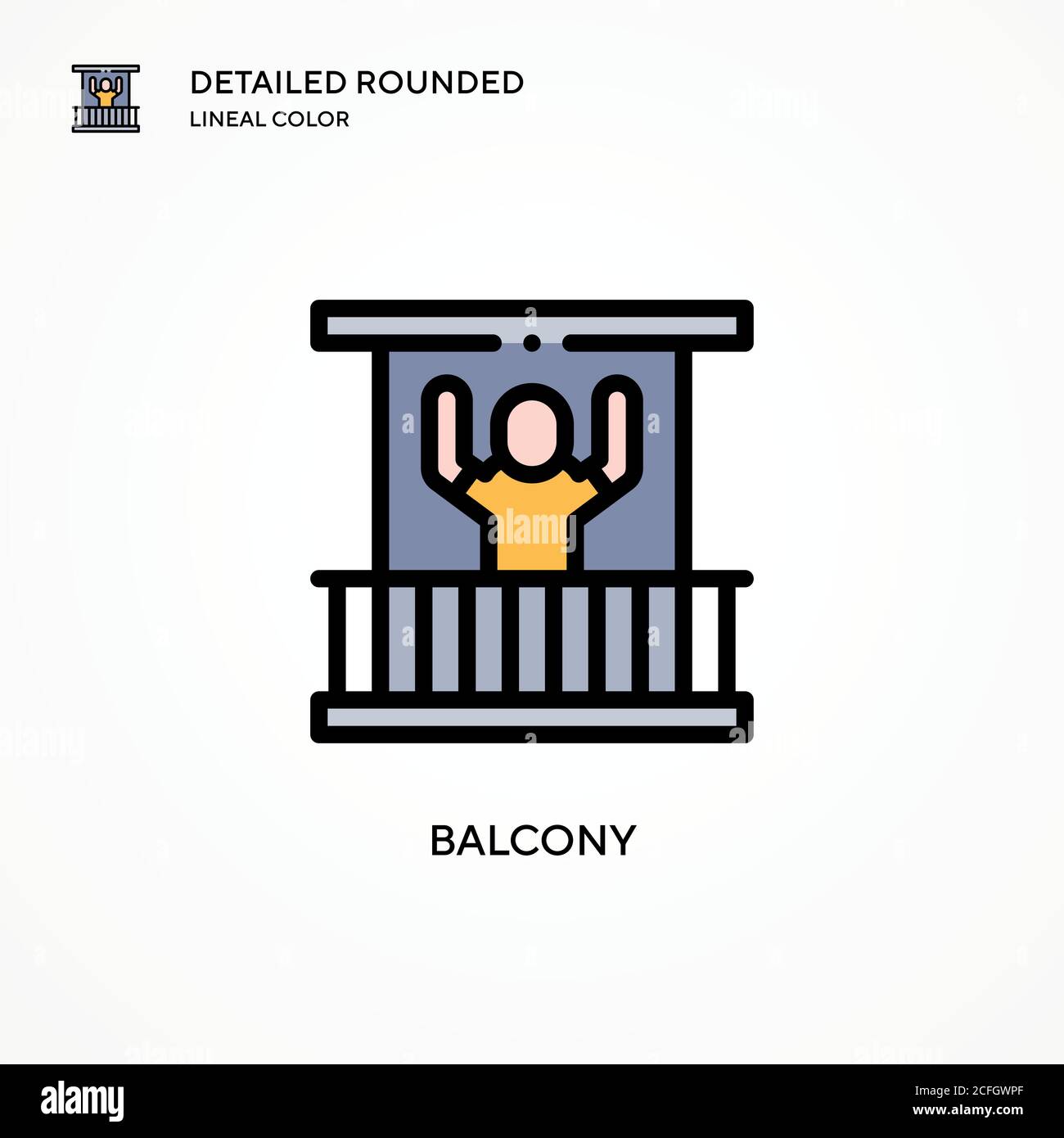 Balcony vector icon. Modern vector illustration concepts. Easy to edit ...