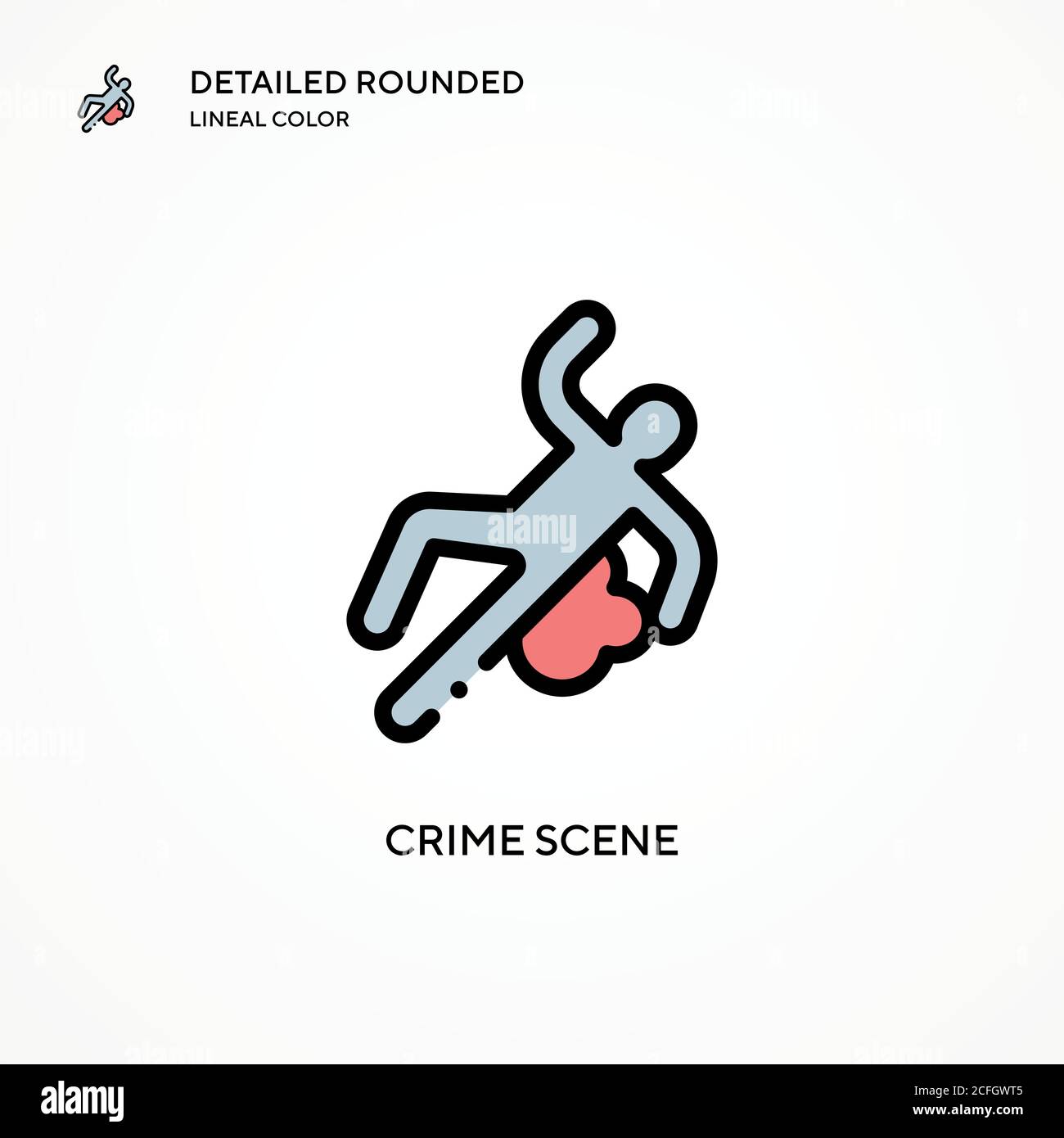 Crime scene vector icon. Modern vector illustration concepts. Easy to ...