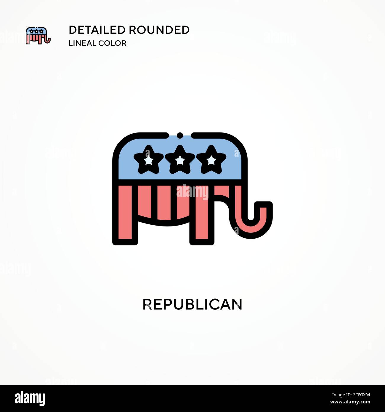 Republican vector icon. Modern vector illustration concepts. Easy to ...