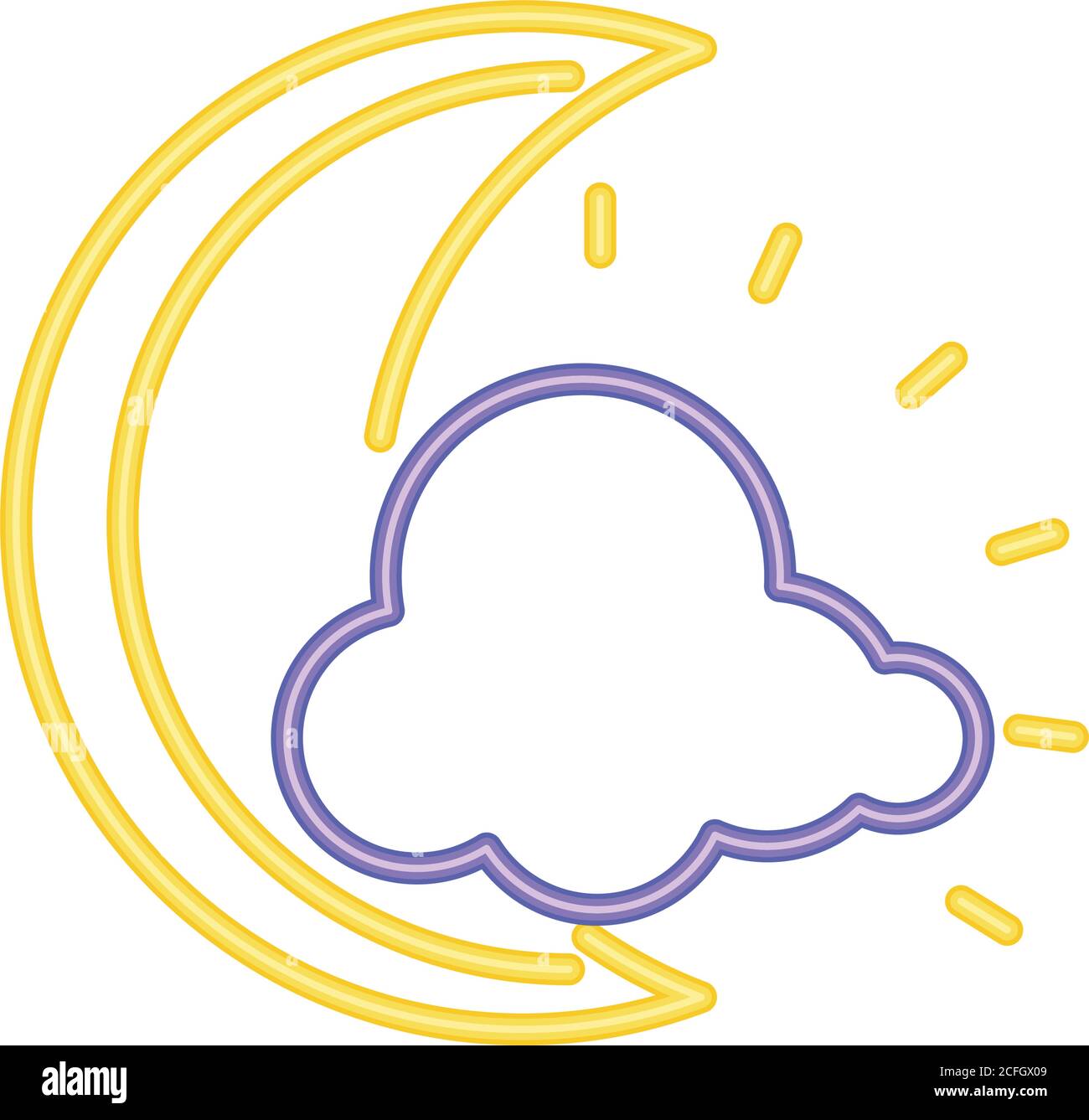 Full moon night sky clouds Cut Out Stock Images & Pictures - Alamy