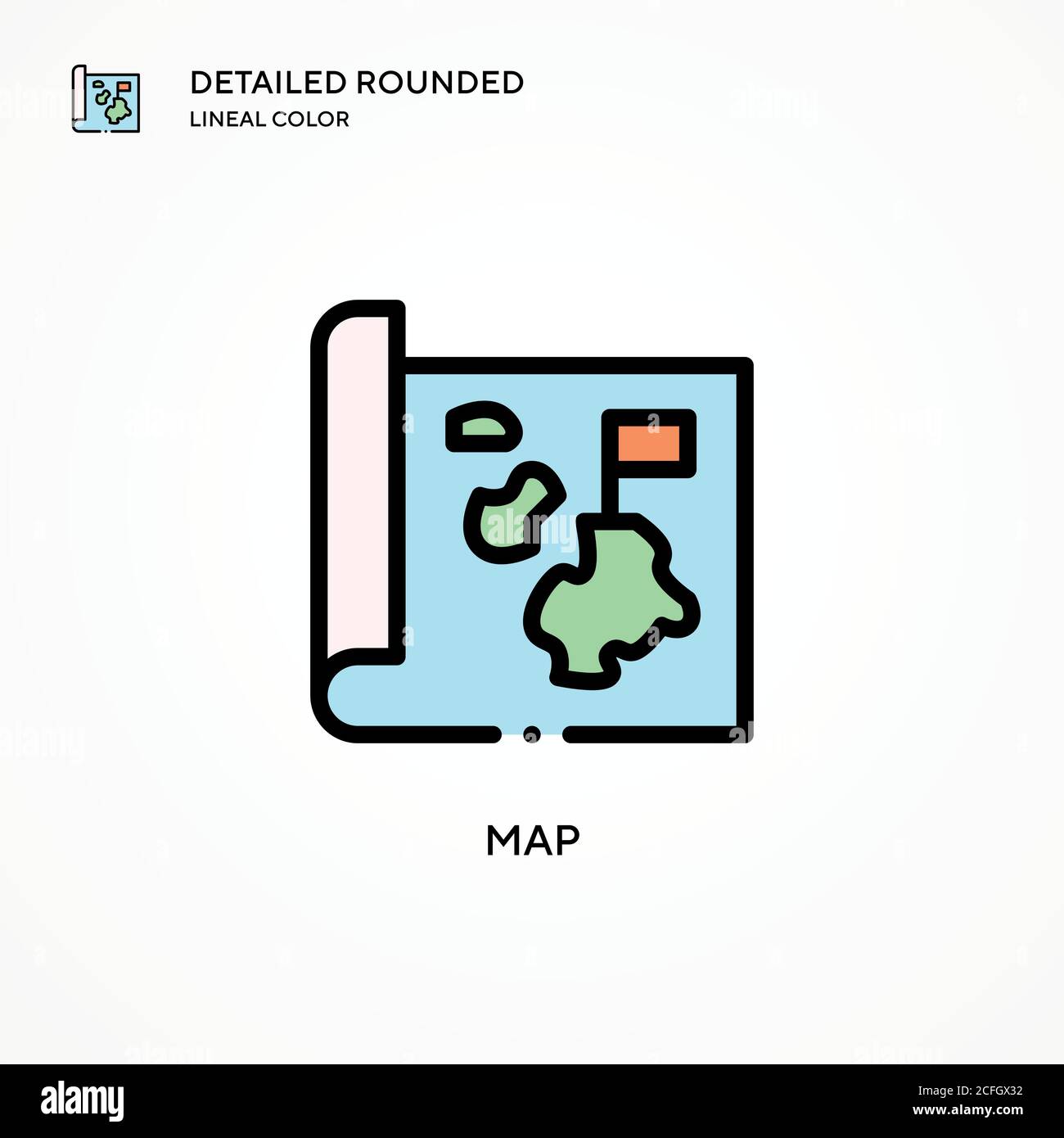 Map vector icon. Modern vector illustration concepts. Easy to edit and ...
