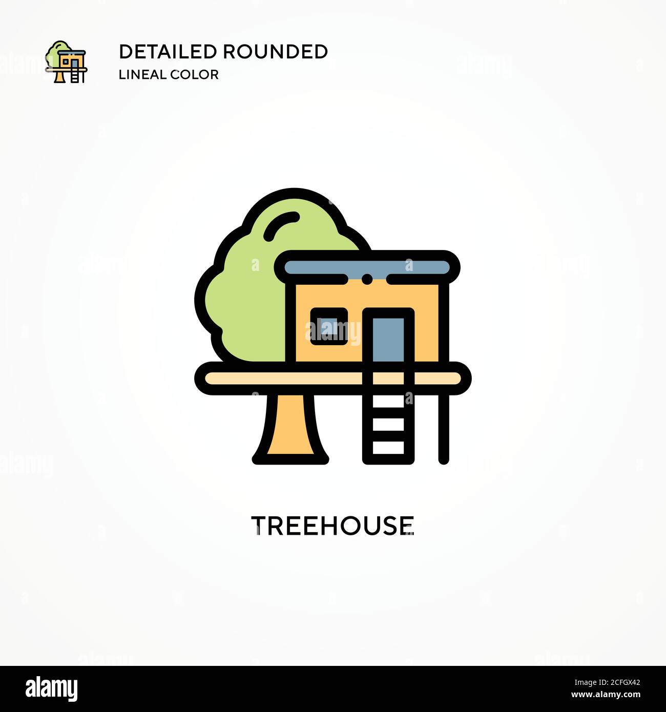 Treehouse vector icon. Modern vector illustration concepts. Easy to ...