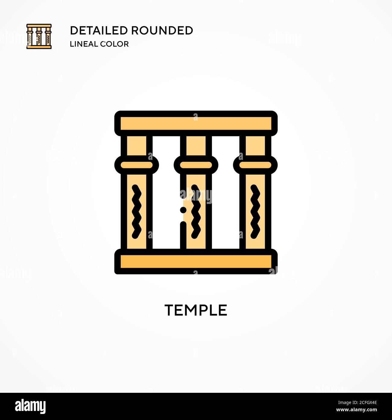 Temple vector icon. Modern vector illustration concepts. Easy to edit ...