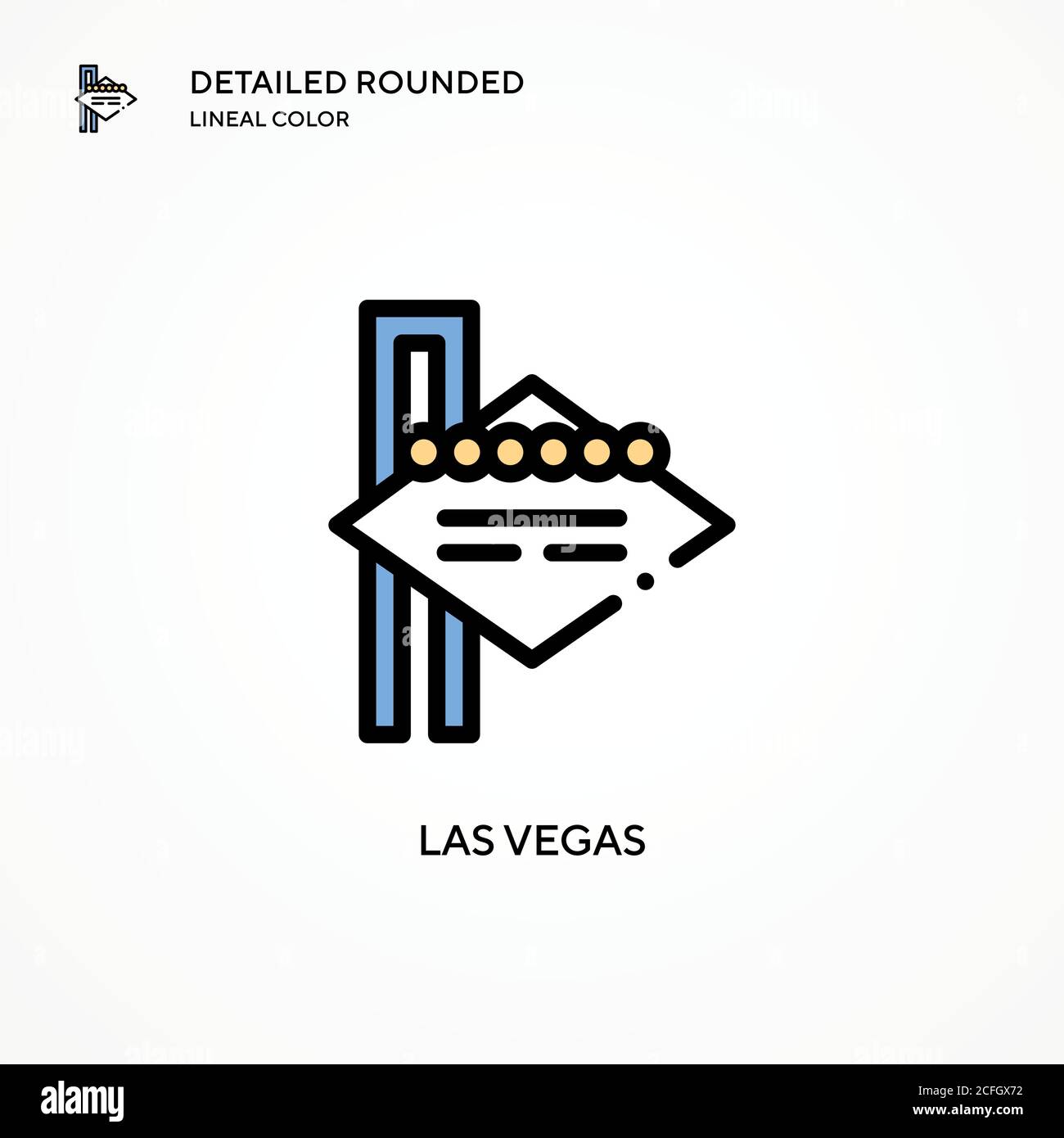 Las vegas vector icon. Modern vector illustration concepts. Easy to ...