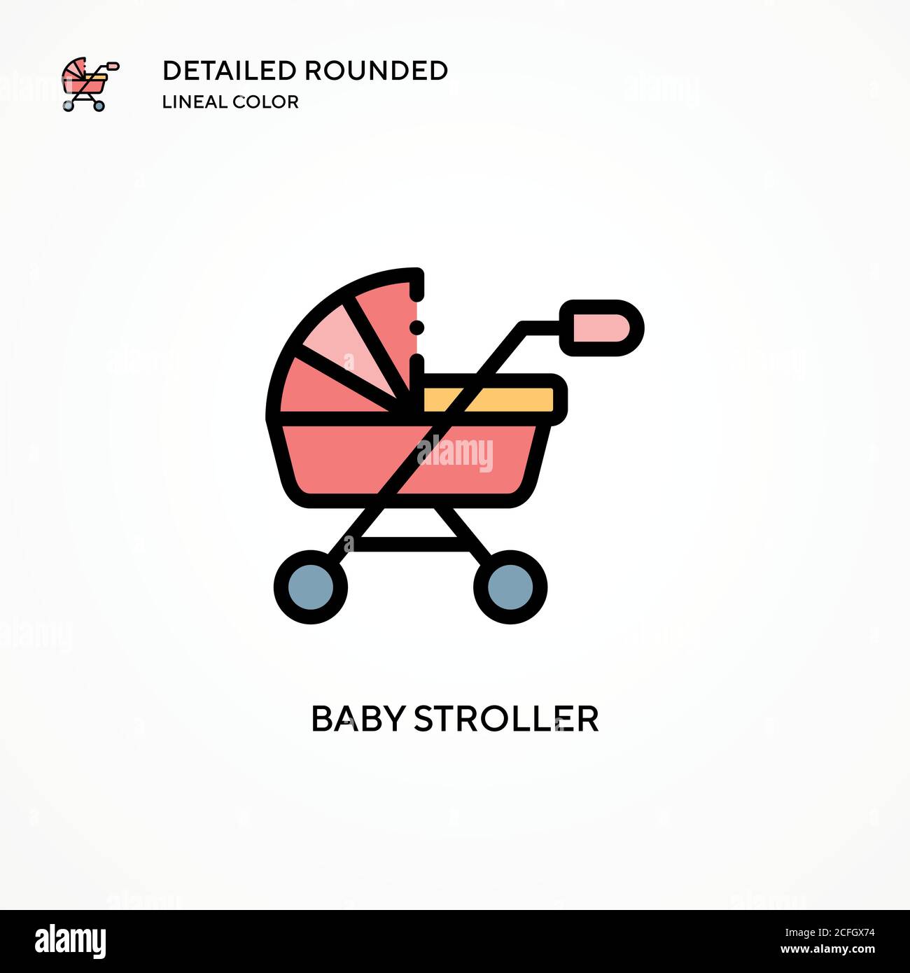 Woman pushing baby buggy Stock Vector Images - Alamy