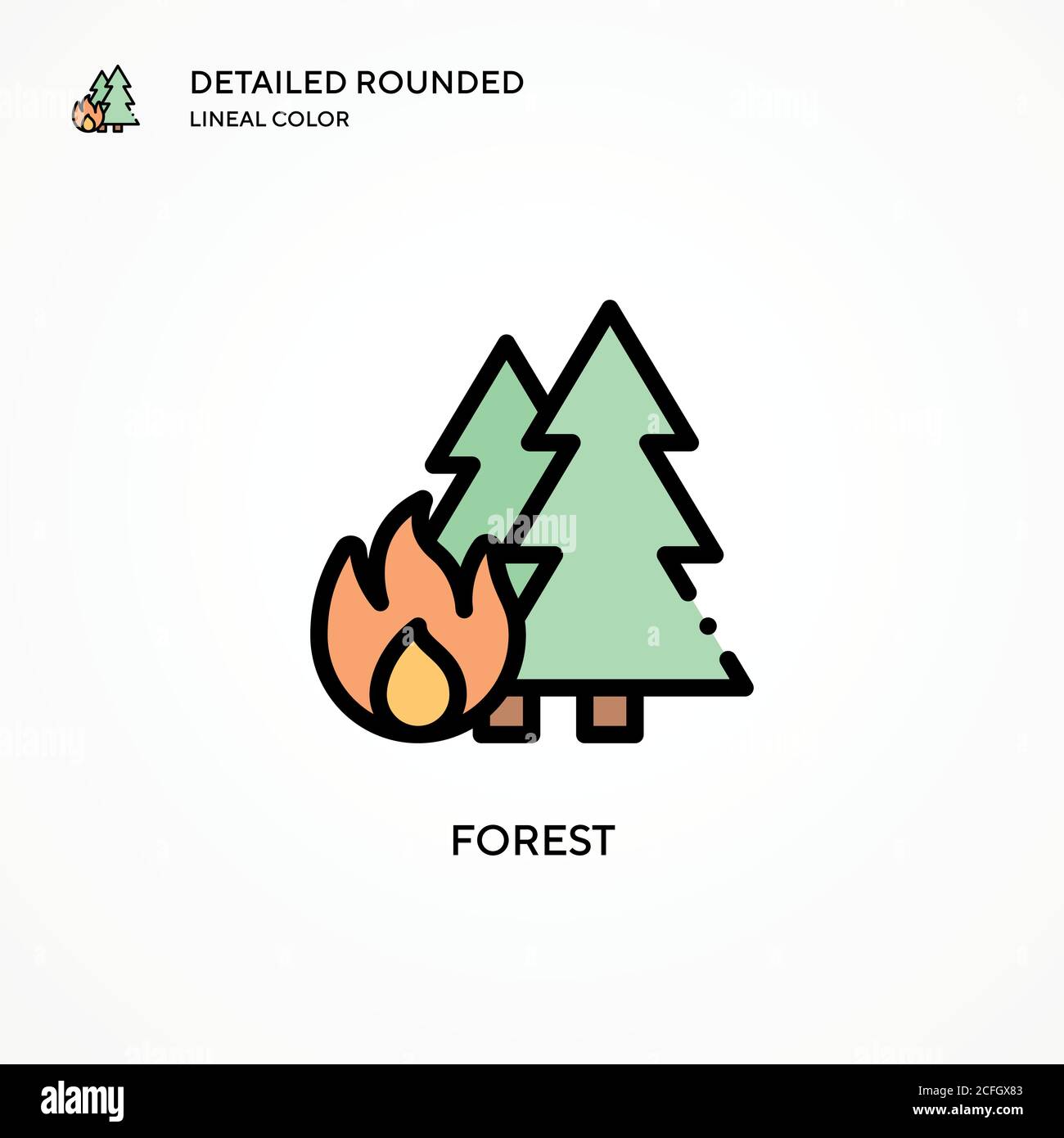 Forest vector icon. Modern vector illustration concepts. Easy to edit ...