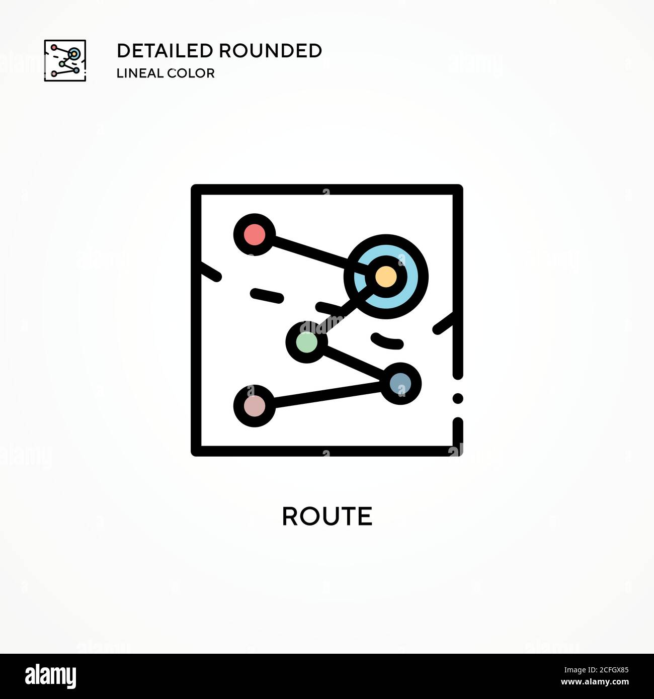 Route vector icon. Modern vector illustration concepts. Easy to edit ...