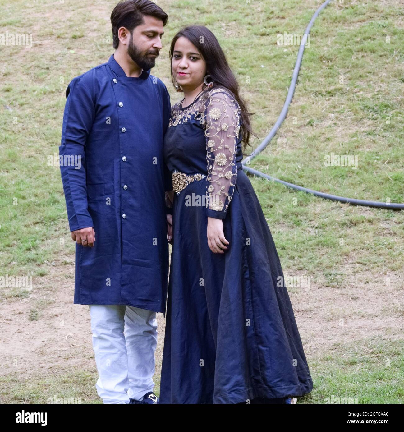 New Delhi India – November 25 2019 : A couple pose for Pre Wedding ...