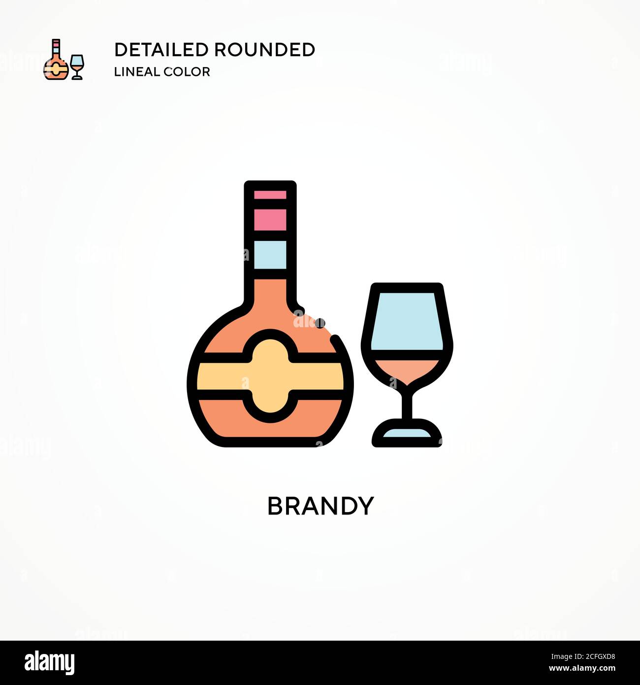 Brandy vector icon. Modern vector illustration concepts. Easy to edit ...